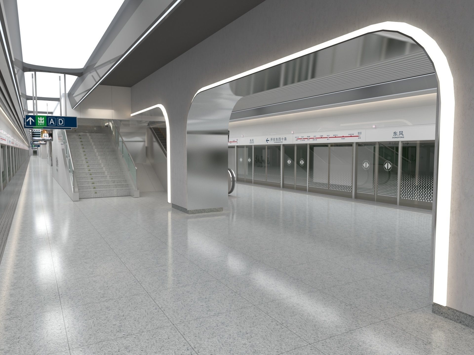 Subway Station 3D model | CGTrader