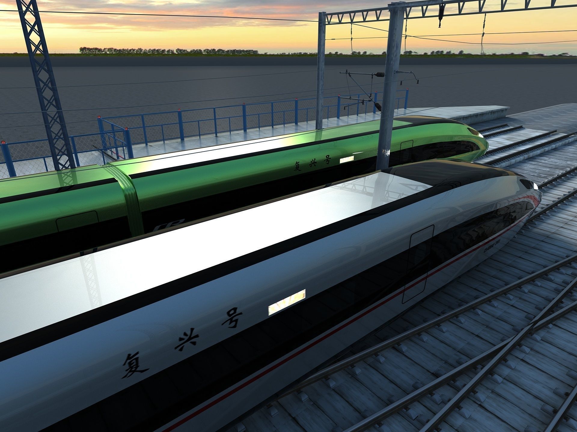 China High Speed Train - Renaissance 3D model | CGTrader