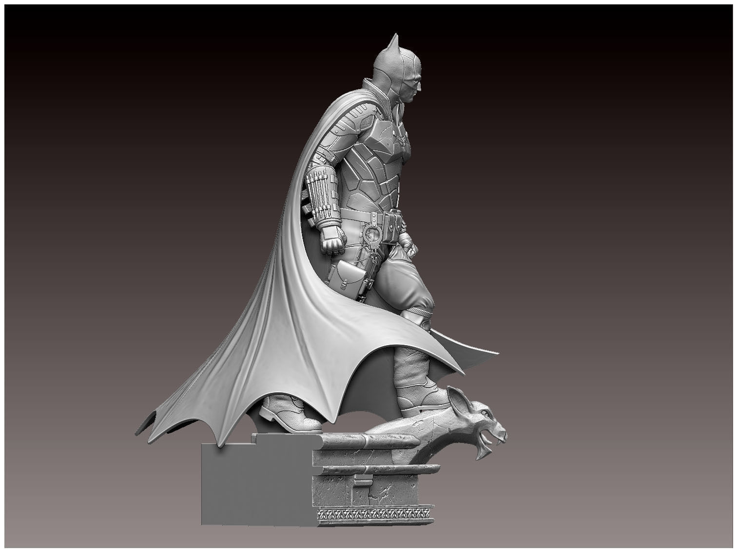 The Batman statue 3D model 3D printable | CGTrader