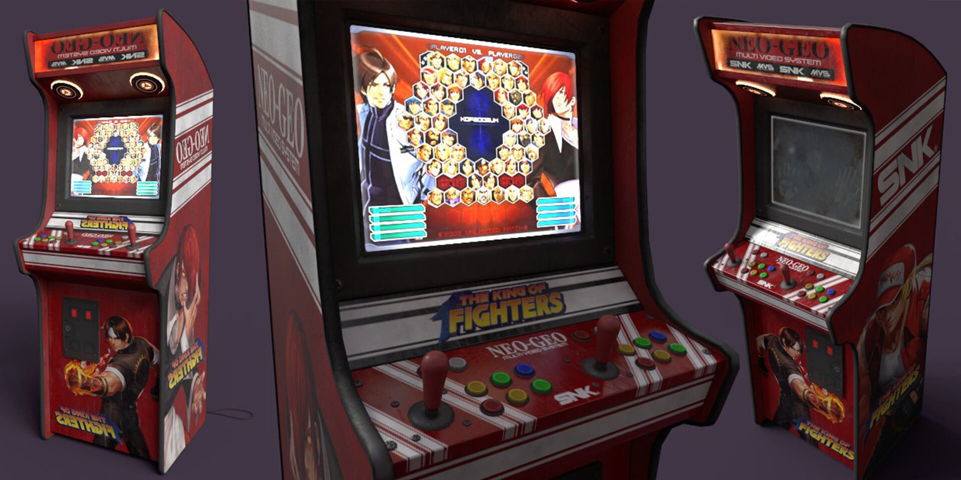 3D model THE KING OF FIGHTERS NEO-GEO Arcade Machine VR / AR / low-poly ...