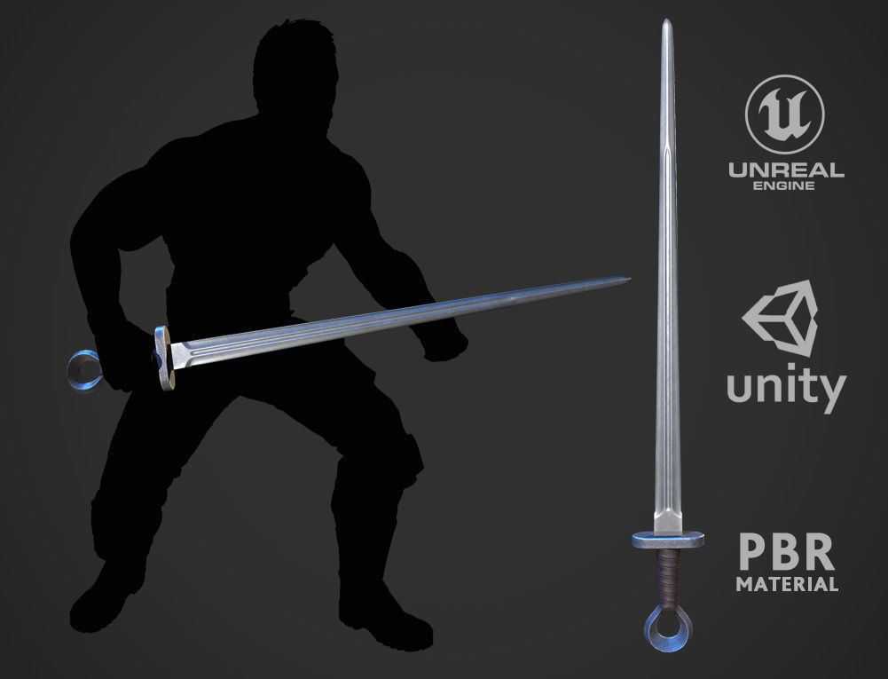 3D model Roman Germanic Sword VR / AR / low-poly | CGTrader