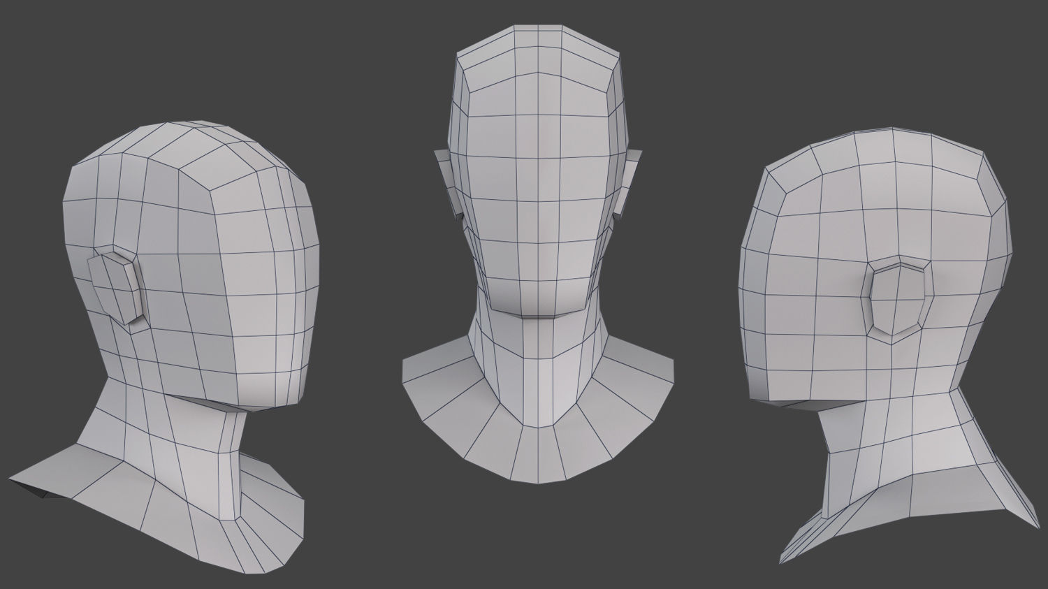 Head Base Mesh 3D model | CGTrader