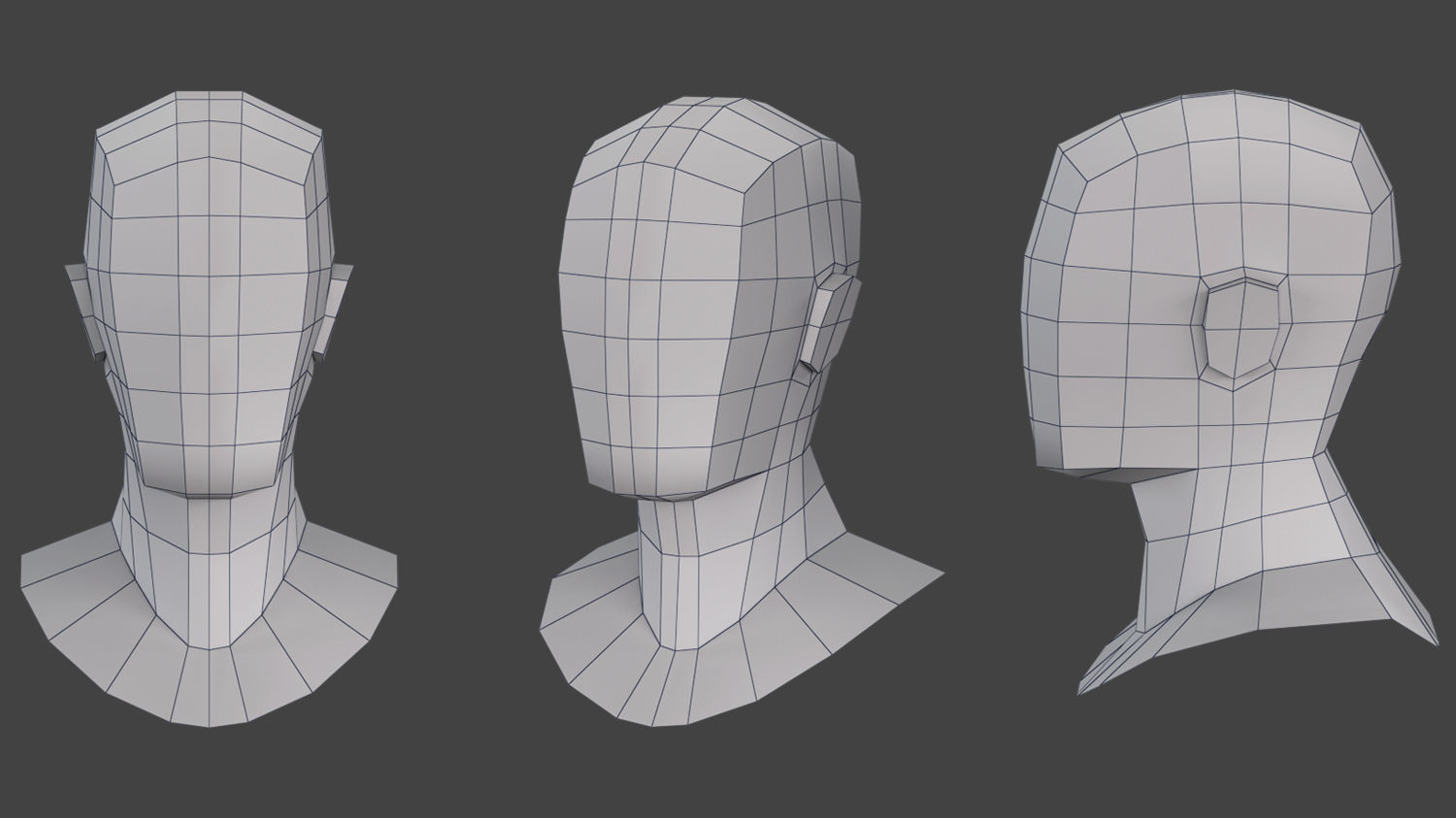Head Base Mesh 3D model | CGTrader