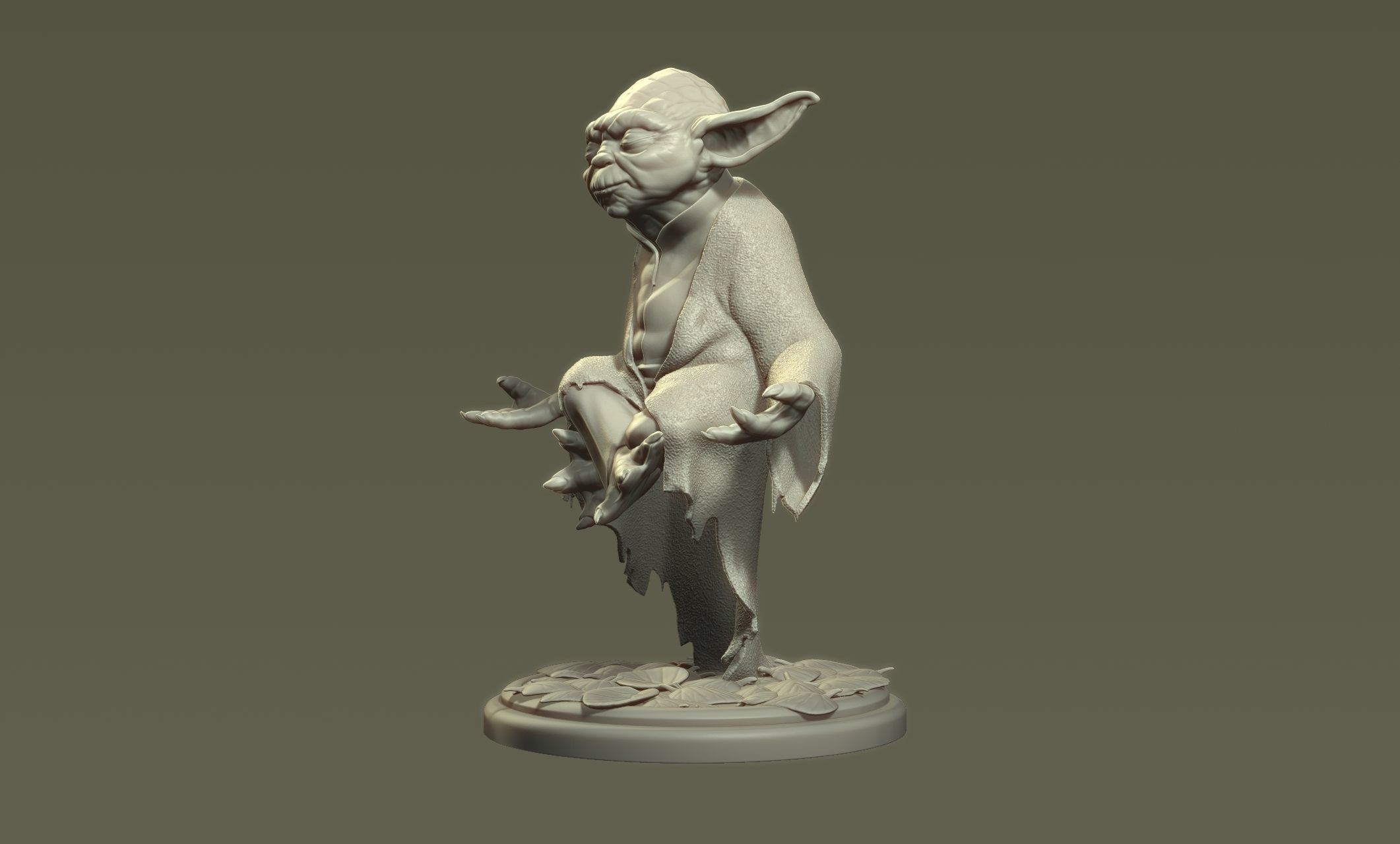 Zen Yoda 3D model 3D printable | CGTrader
