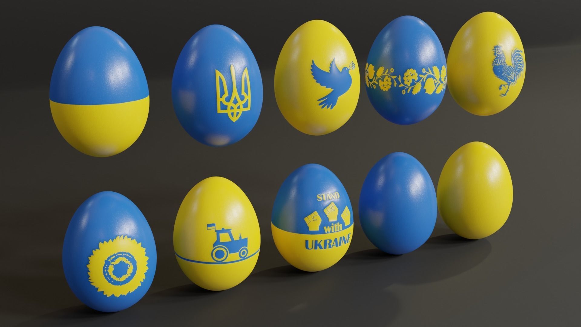 Ukrainian Easter Eggs 3D model | CGTrader