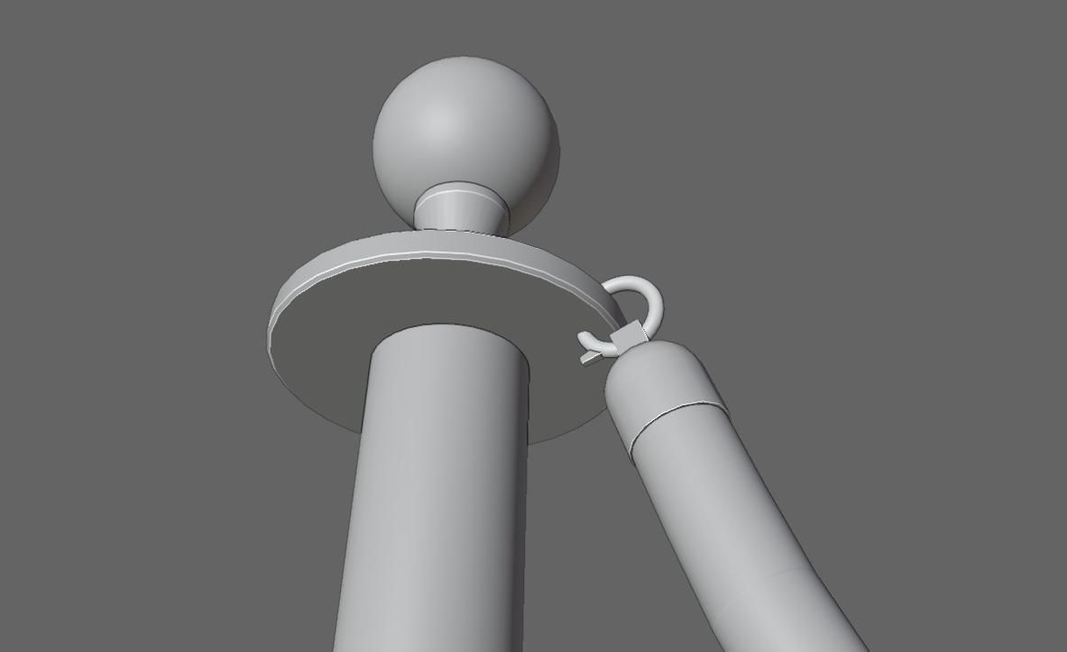 3D model Queue Separator Pedestal - Organizador de Fila VR / AR / low-poly | CGTrader