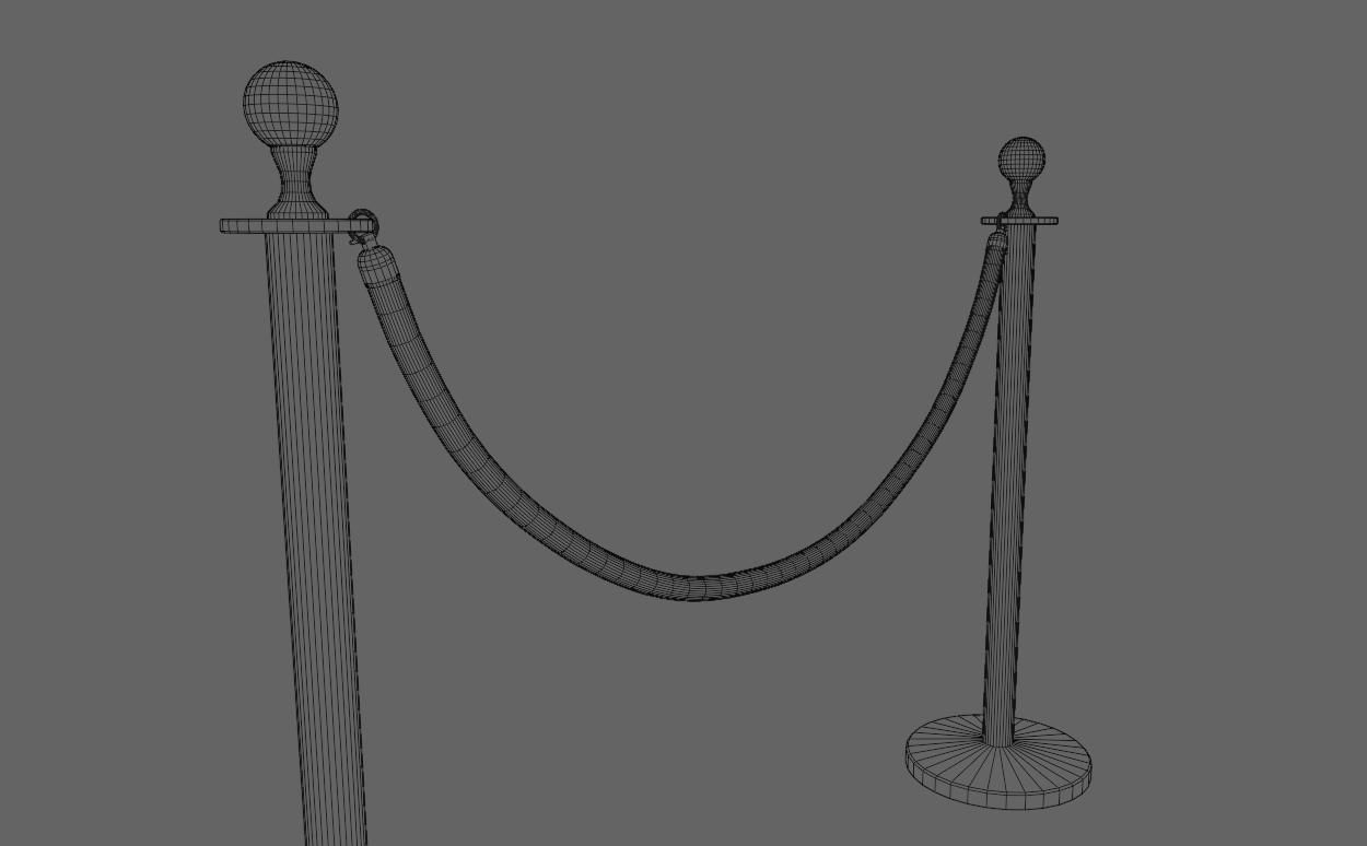 3D model Queue Separator Pedestal - Organizador de Fila VR / AR / low ...