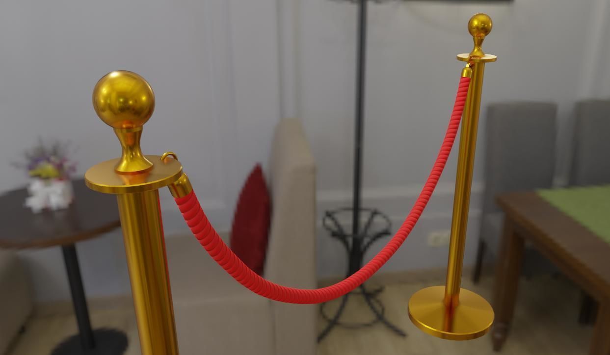 3D model Queue Separator Pedestal - Organizador de Fila VR / AR / low-poly | CGTrader