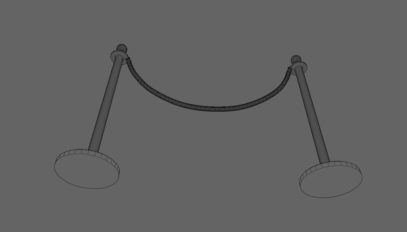 3D model Queue Separator Pedestal - Organizador de Fila VR / AR / low-poly | CGTrader