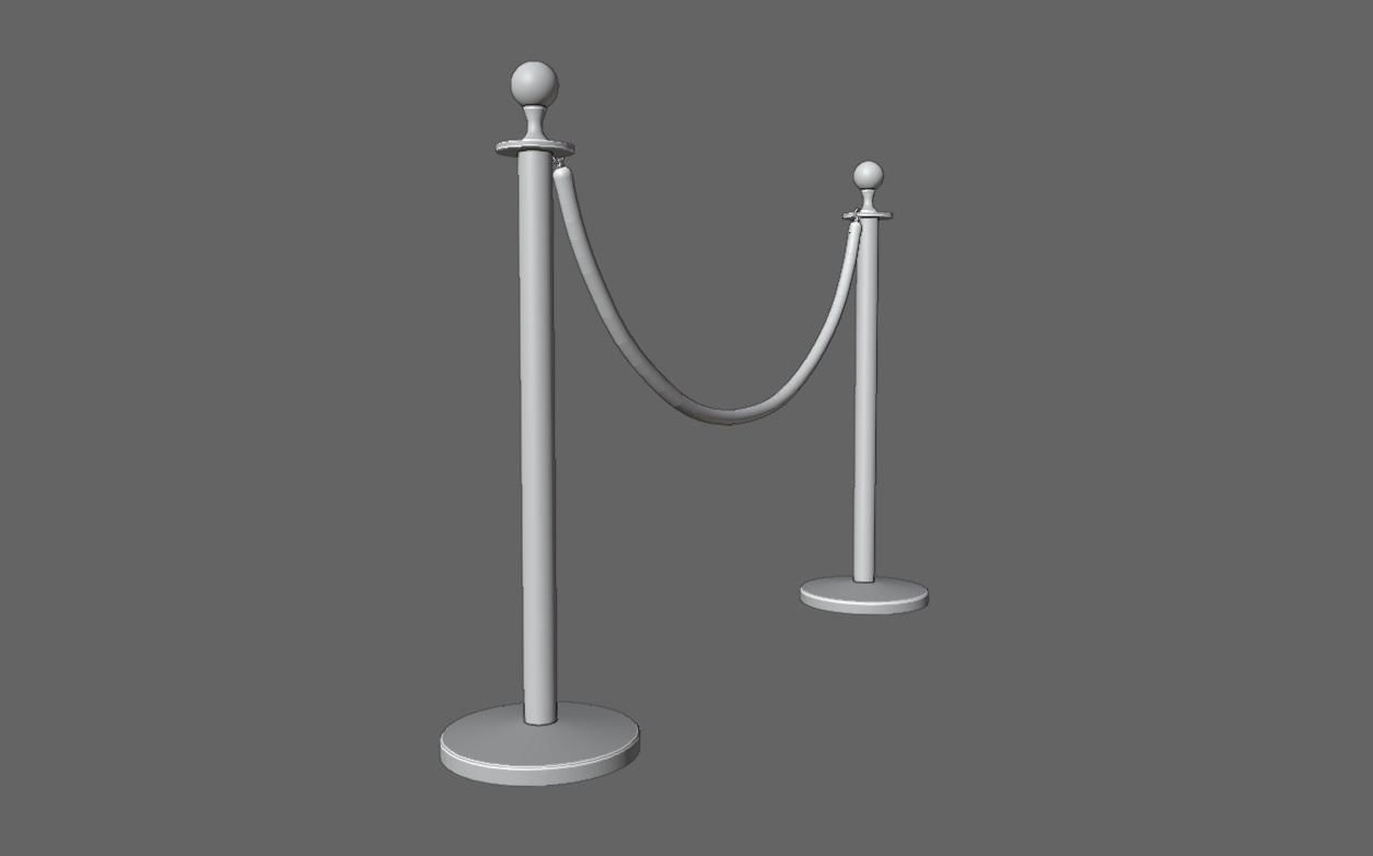 3D model Queue Separator Pedestal - Organizador de Fila VR / AR / low-poly | CGTrader
