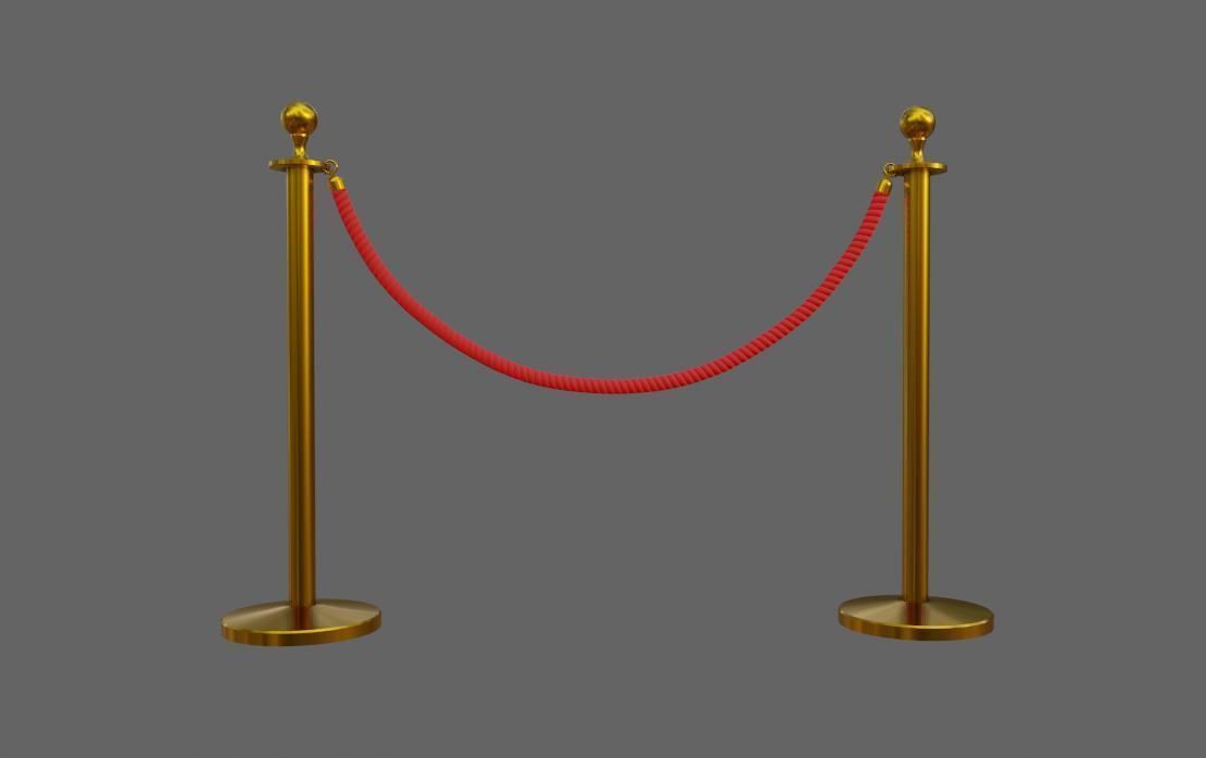 3D model Queue Separator Pedestal - Organizador de Fila VR / AR / low ...