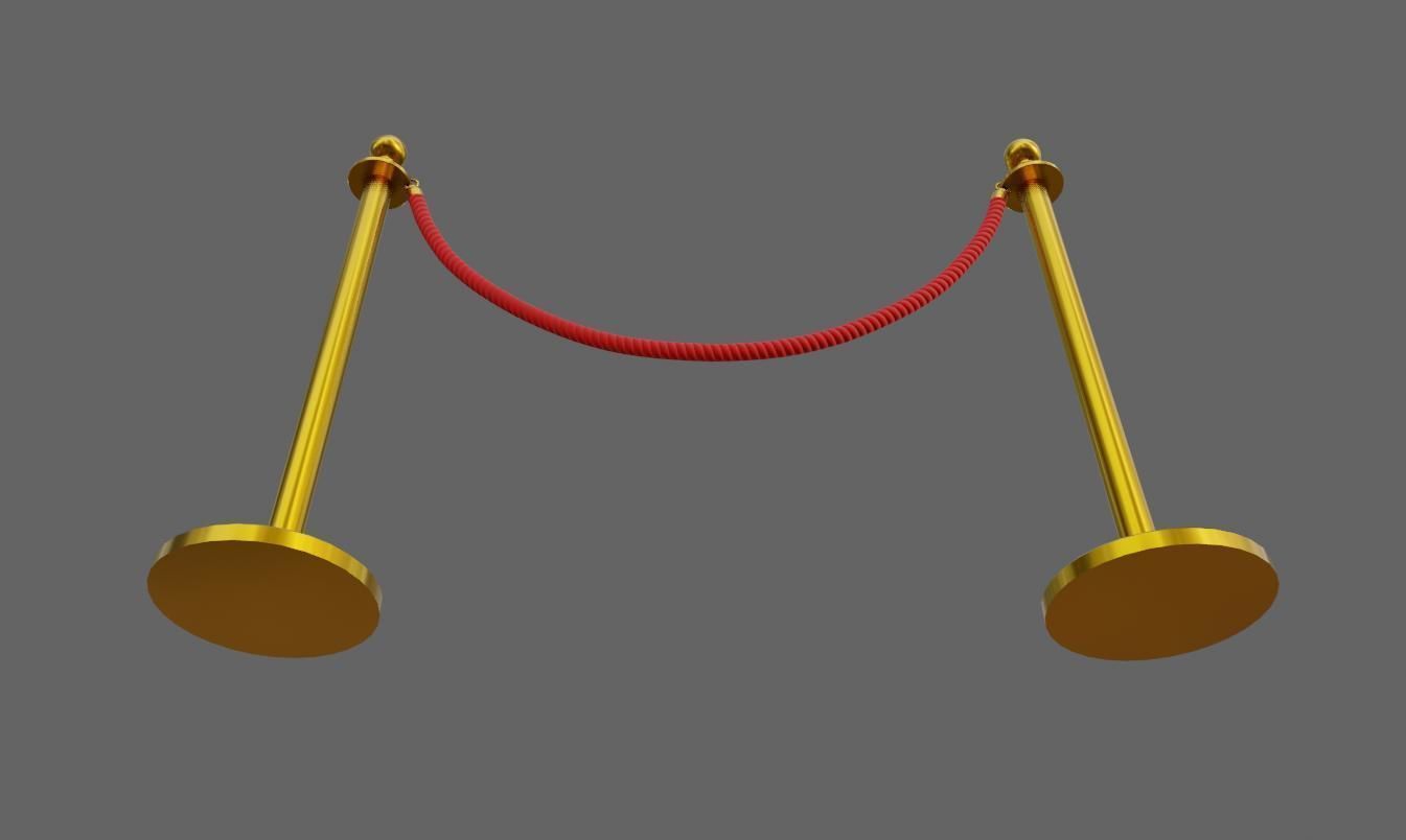 3D model Queue Separator Pedestal - Organizador de Fila VR / AR / low ...