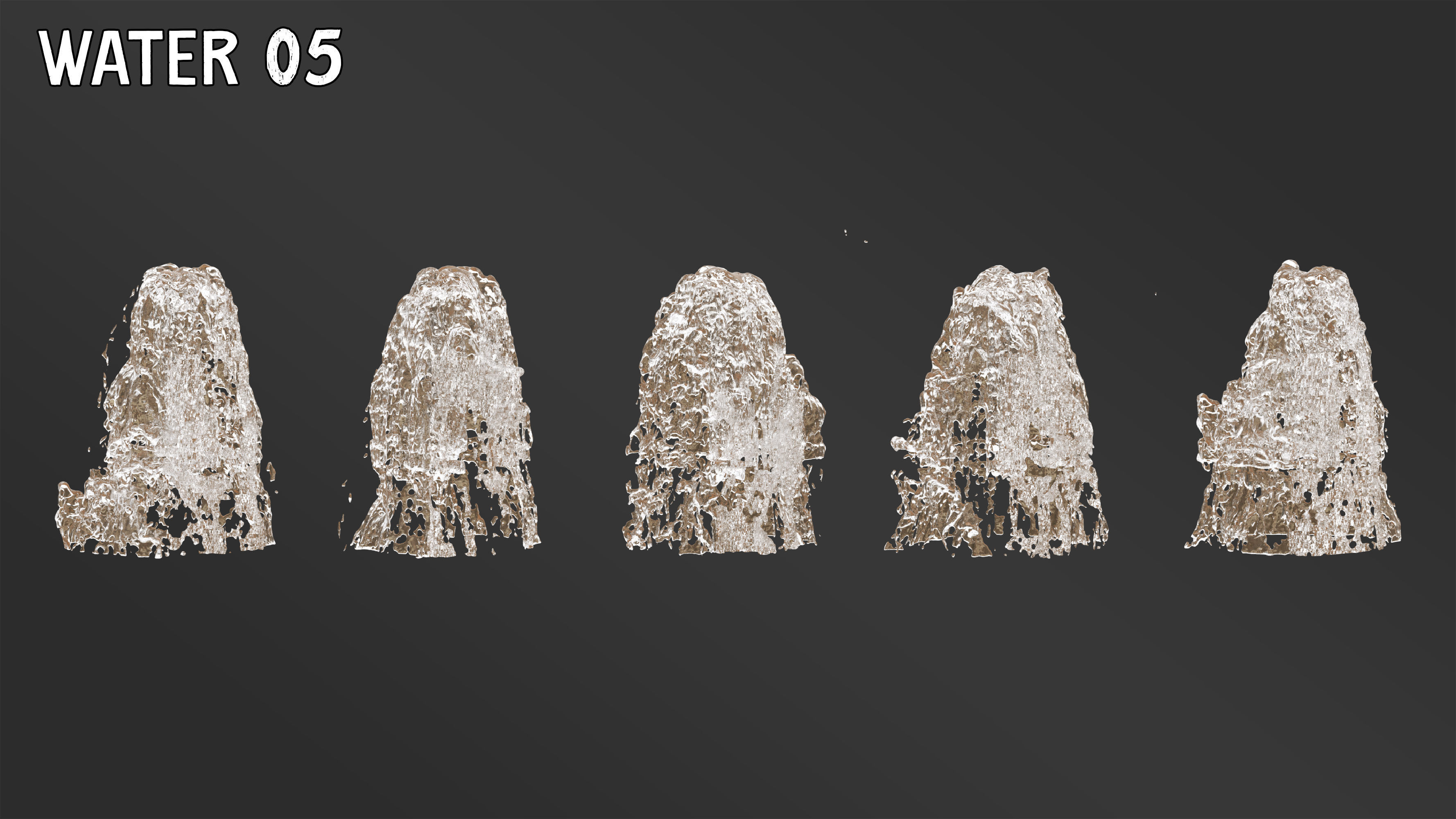 6 Animated water Fountain 3D model animated | CGTrader