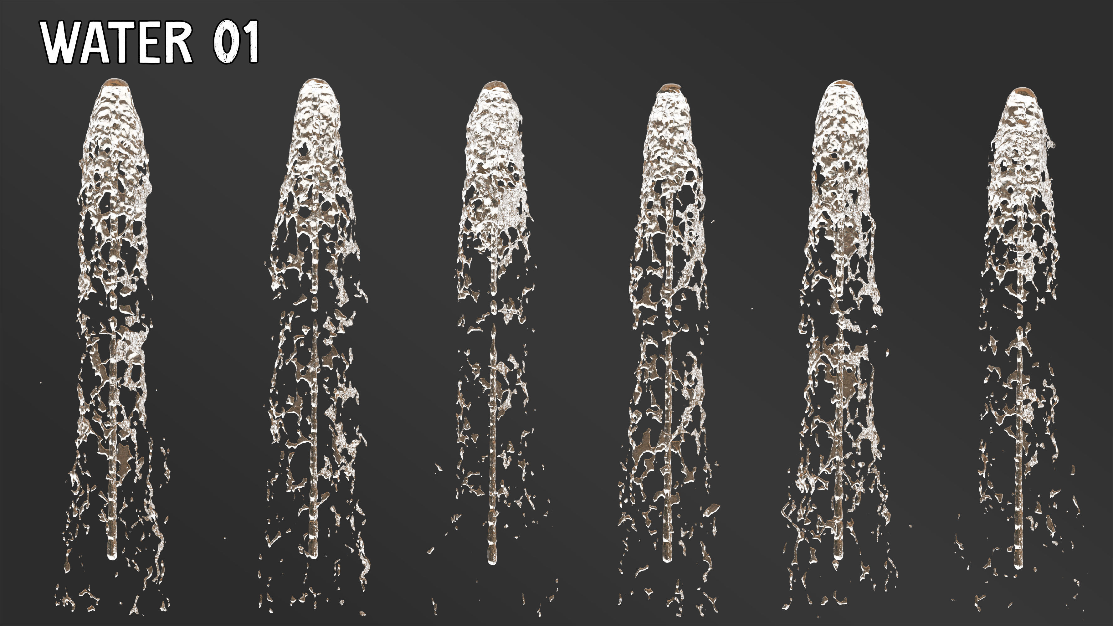 6 Animated water Fountain 3D model animated | CGTrader