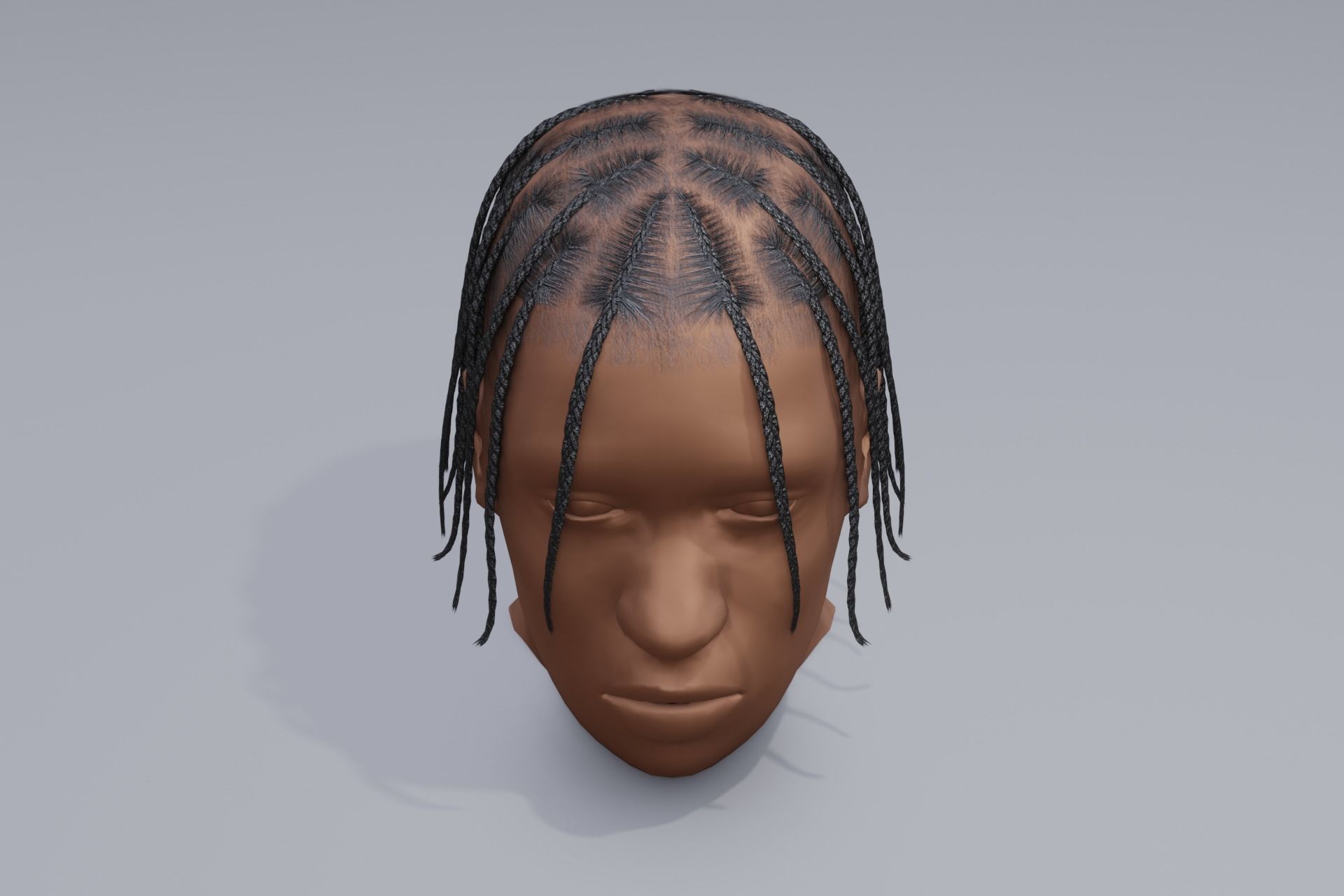 3D model Male afro hair braids 3d Model - v04 VR / AR / low-poly | CGTrader