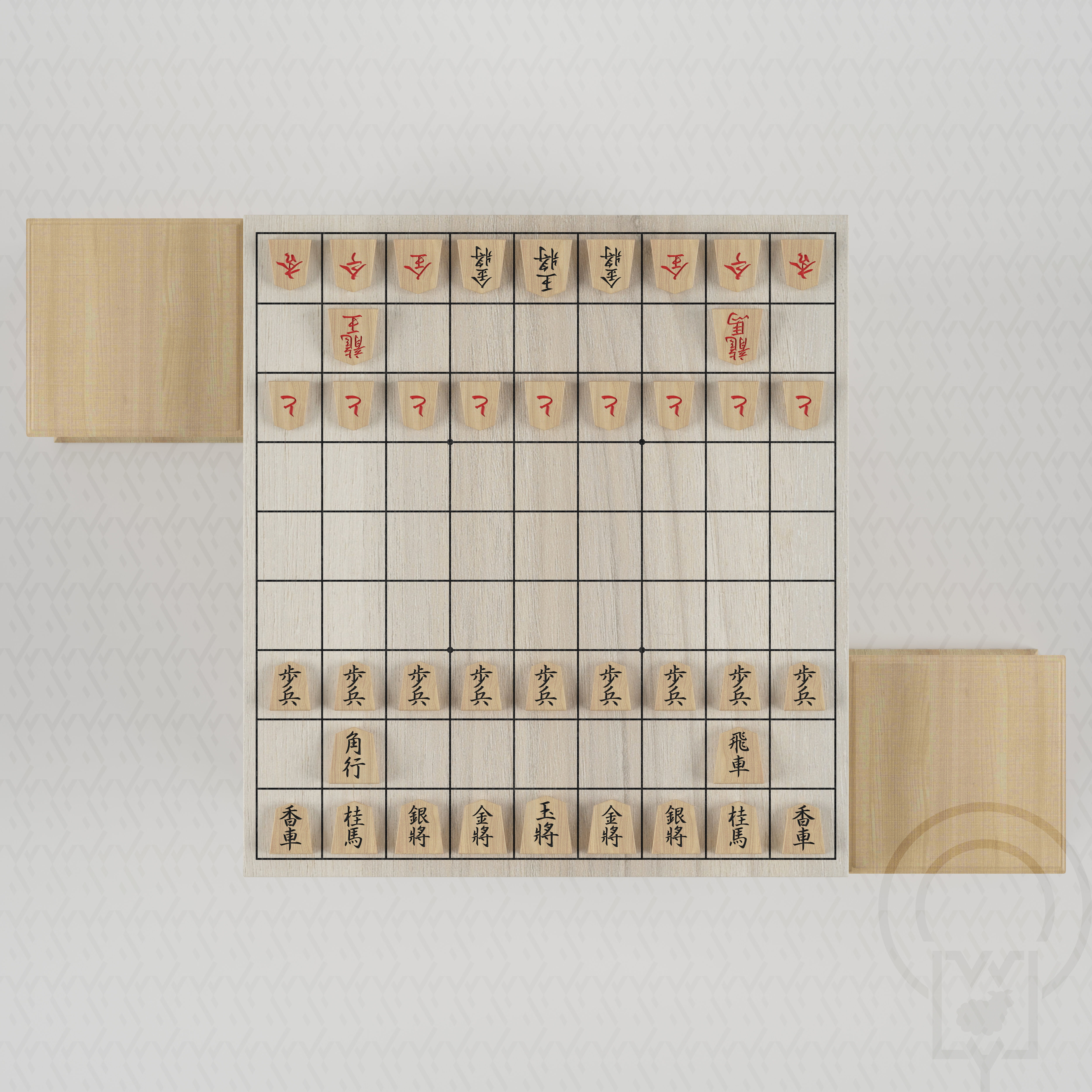 Chess Japanese Shogi - 2 engraved - traditional 3D model | CGTrader