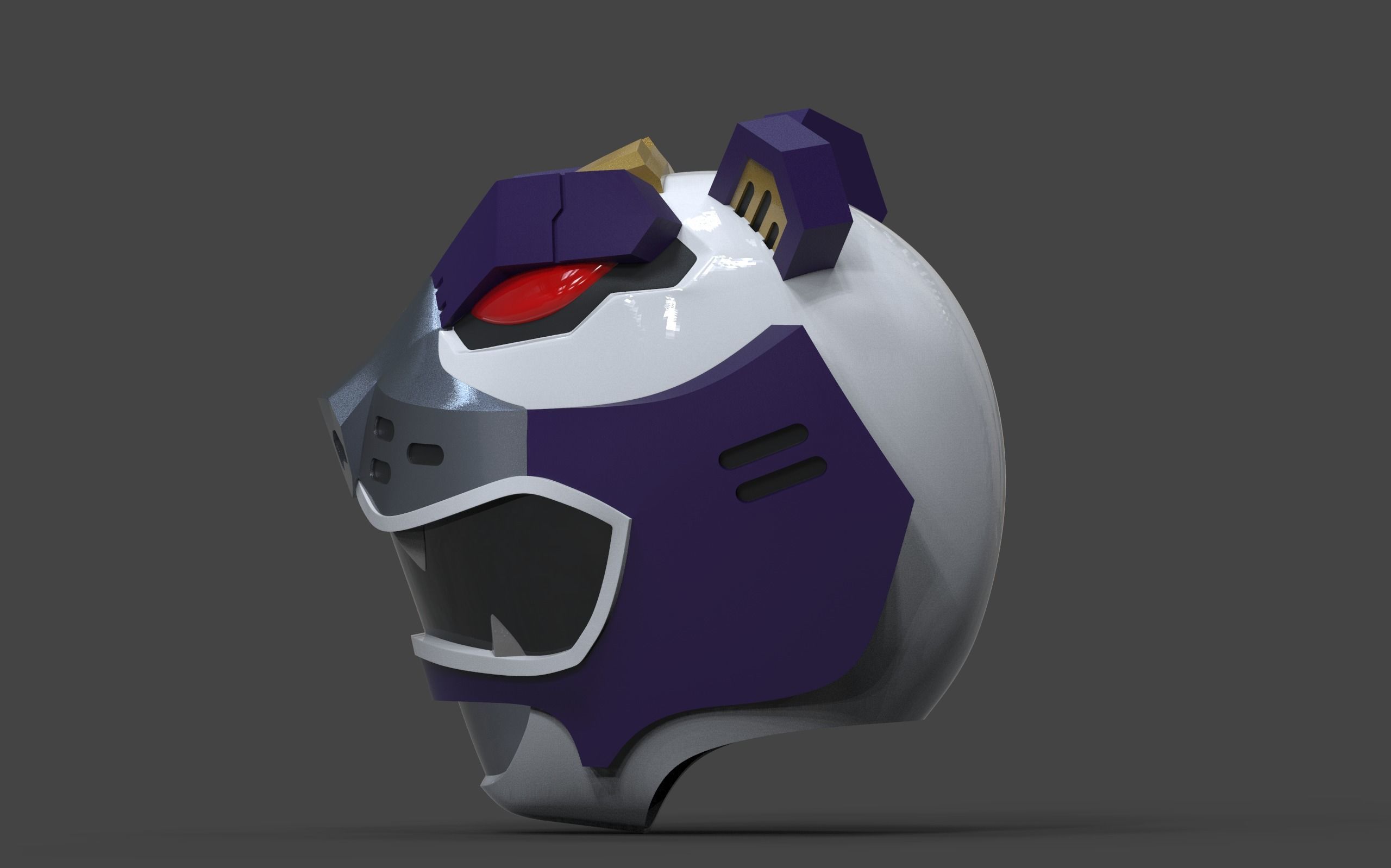 Power Ranger Wild Force Bear Helmet 3D model 3D printable | CGTrader