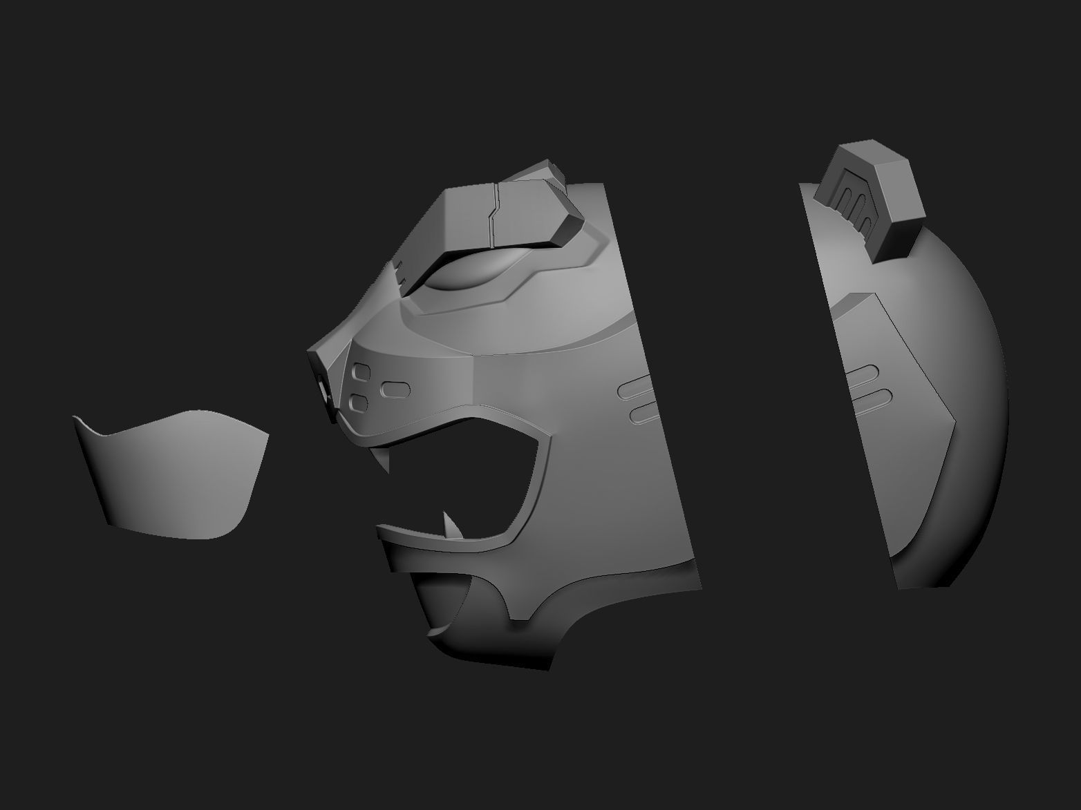 Power Ranger Wild Force Bear Helmet 3D model 3D printable | CGTrader