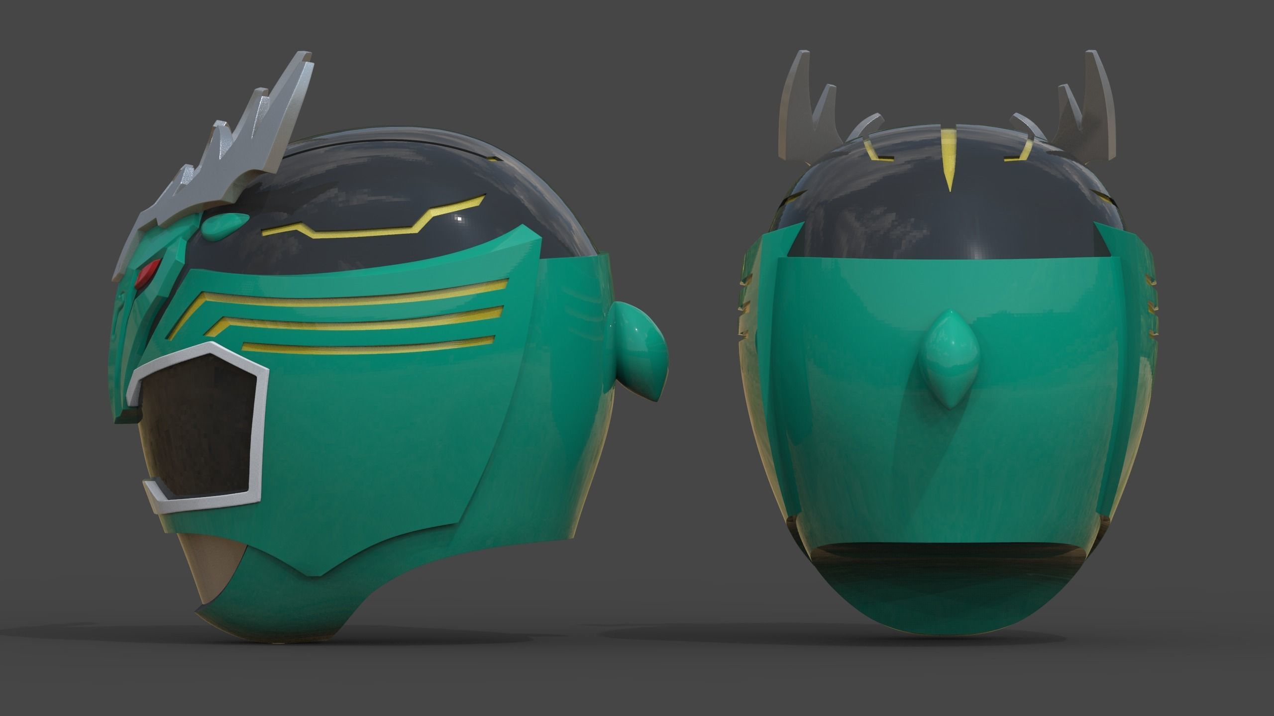Power Ranger Wild Force Deer Helmet 3D model 3D printable | CGTrader