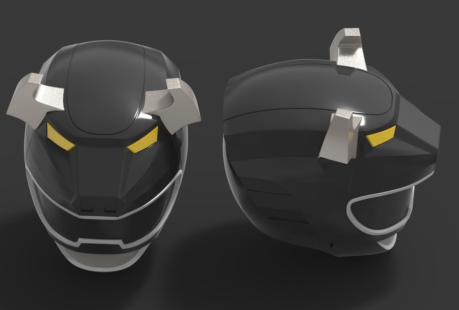 Power Ranger Wild Force-Gao Ranger Black Helmet 3D model 3D printable ...