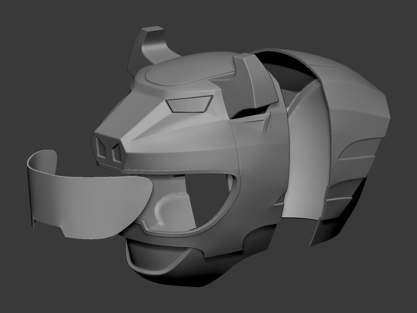 Power Ranger Wild Force-Gao Ranger Black Helmet 3D model 3D printable ...