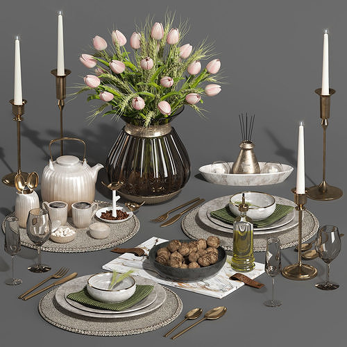 tableware set13 3D model | CGTrader