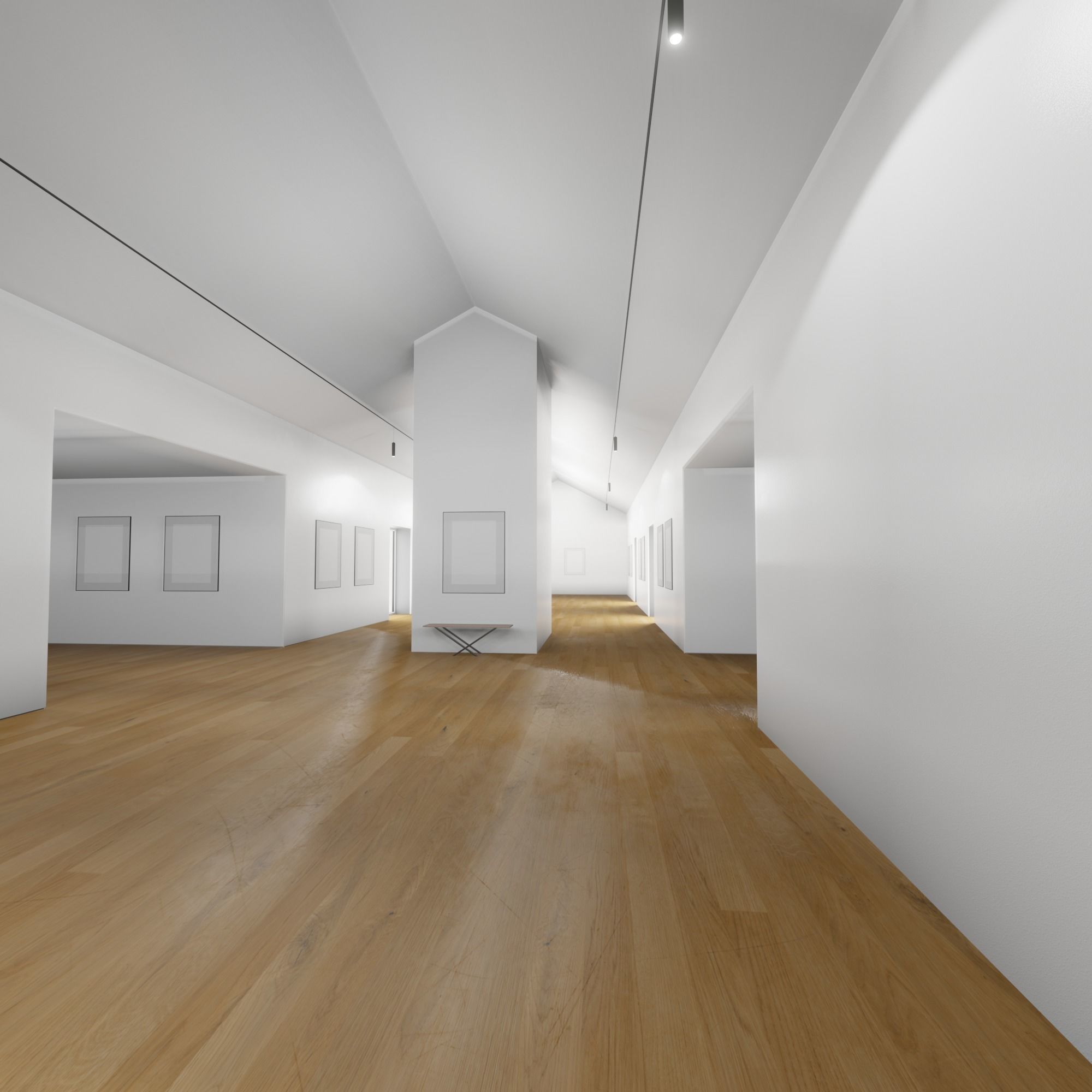 ART GALLERY Museum Interior 3D model | CGTrader