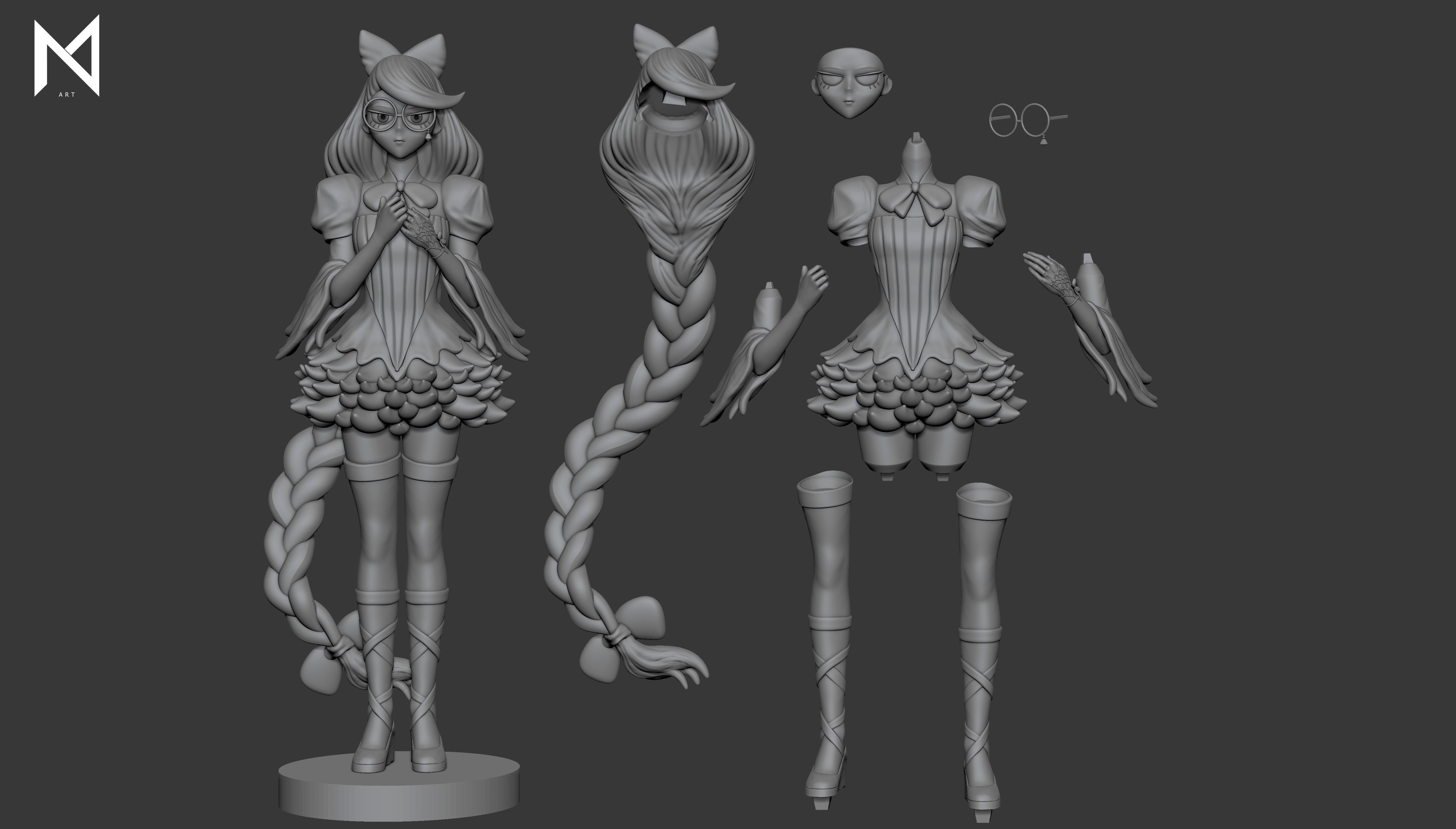 Bayonetta Origins Cereza and the Lost Demon figure 3D model 3D ...