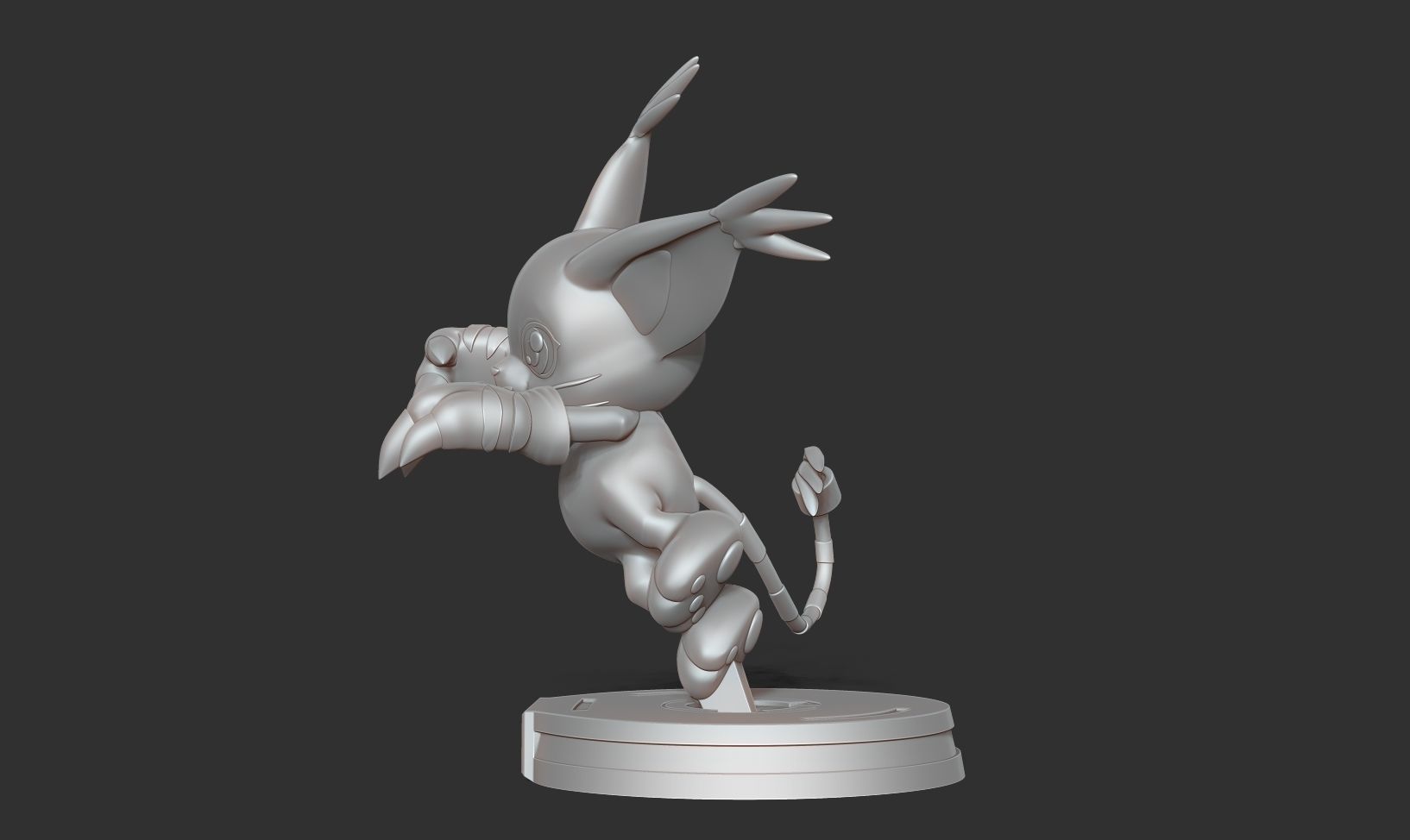 Tailmon - Digimon Adventure 3D model 3D printable | CGTrader