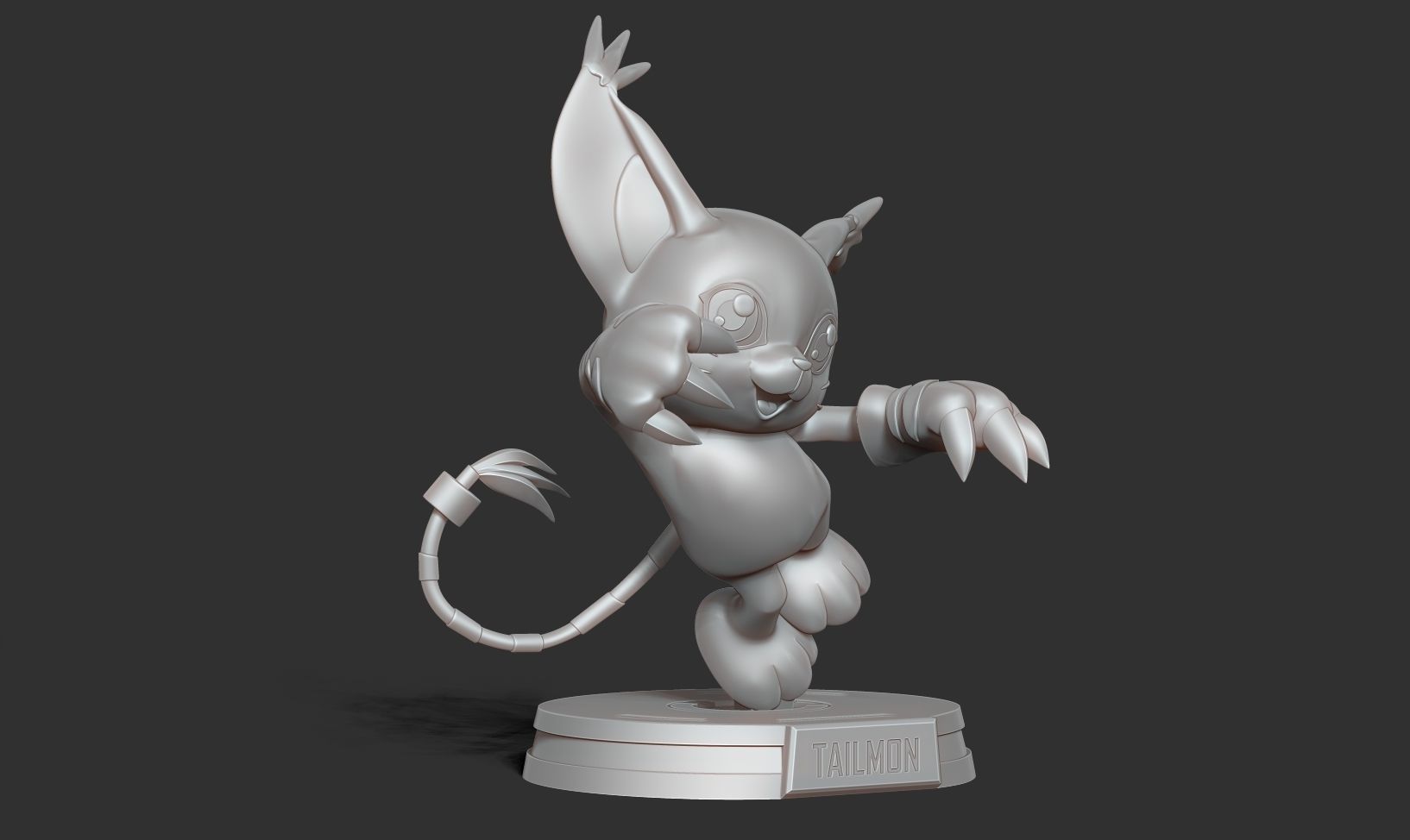 Tailmon - Digimon Adventure 3D model 3D printable | CGTrader