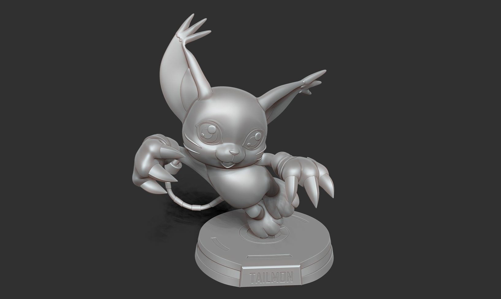 Tailmon - Digimon Adventure 3D model 3D printable | CGTrader