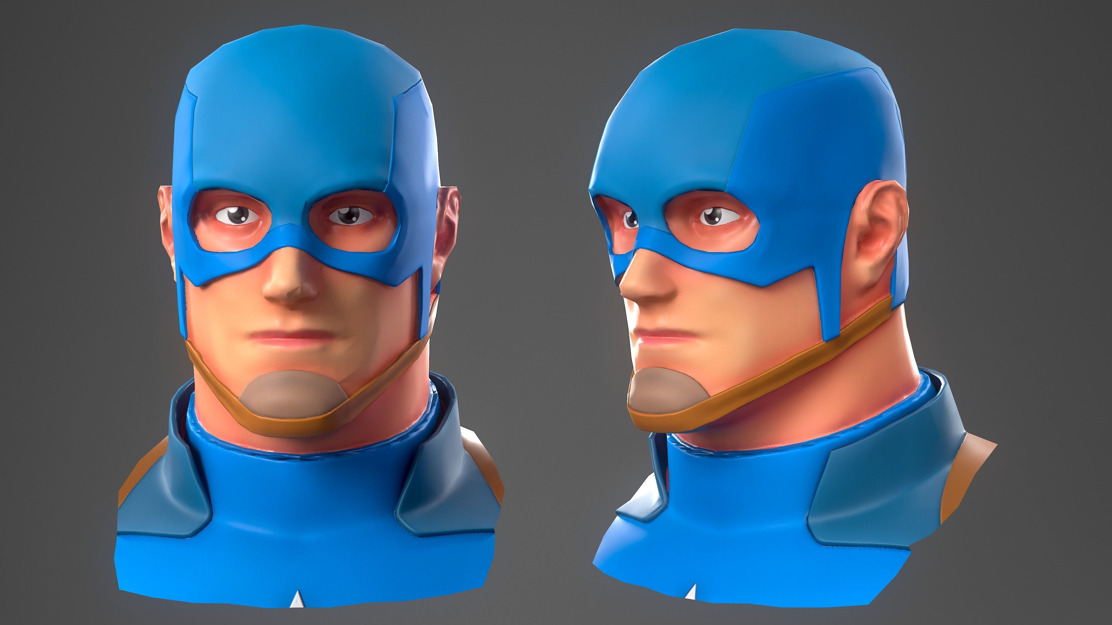 3D model Captain America Game Ready VR / AR / low-poly | CGTrader