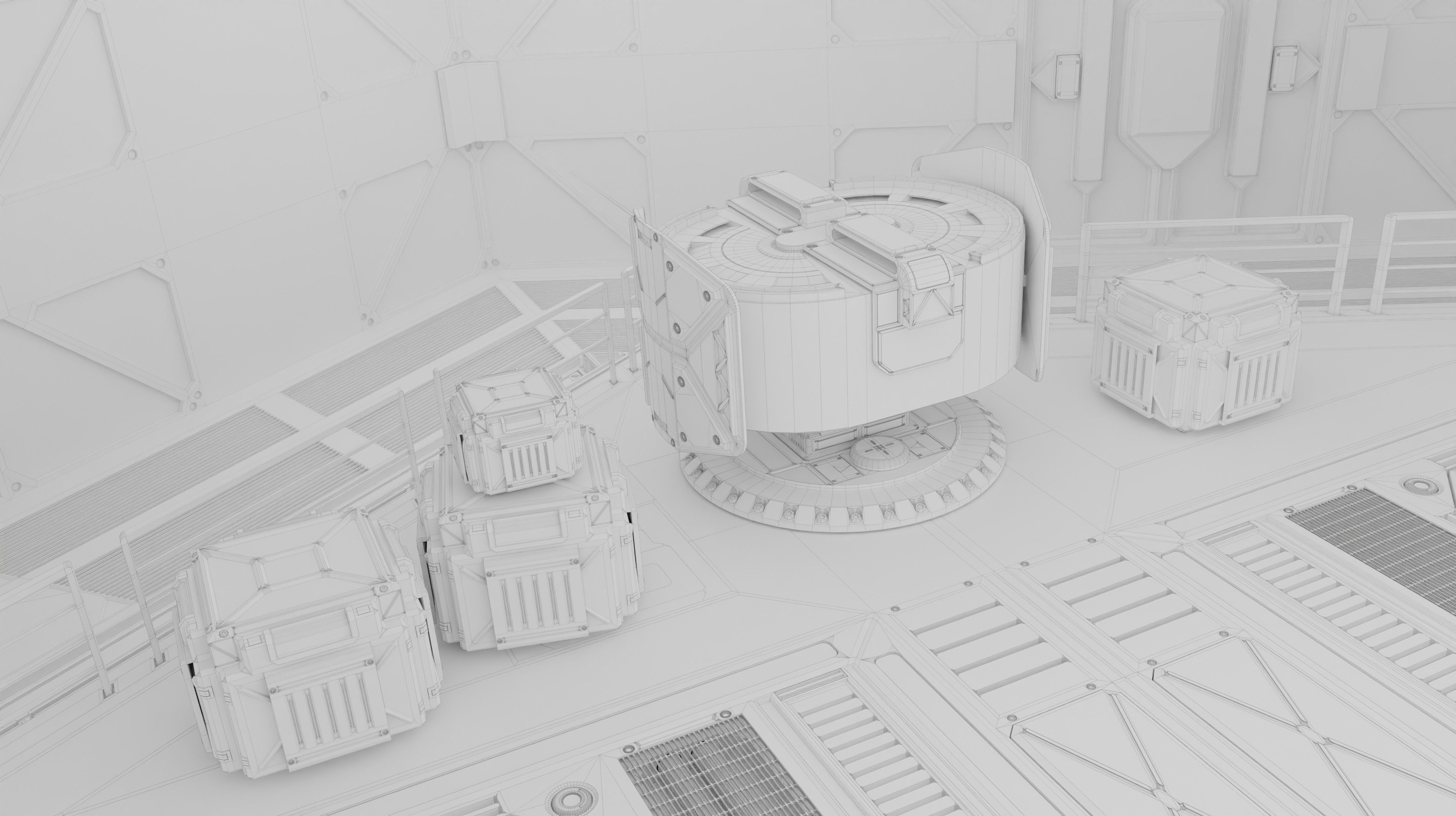 Laboratory control room 3D model | CGTrader