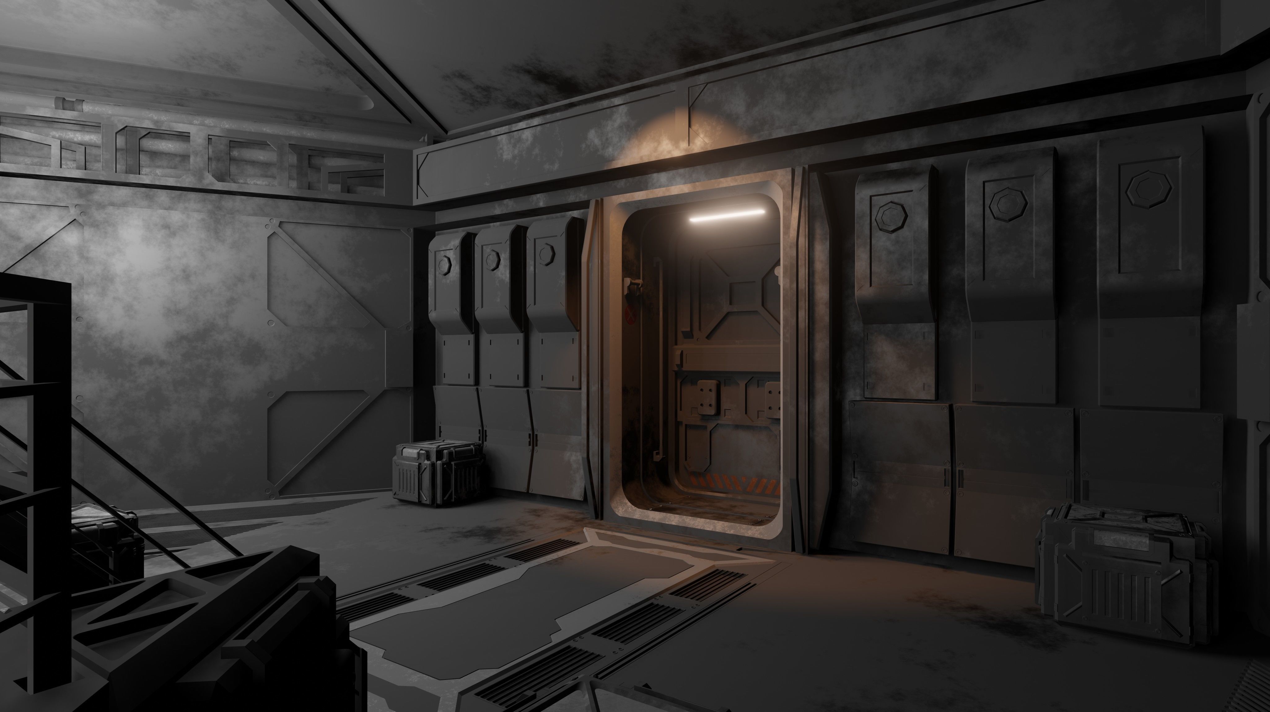 Laboratory control room 3D model | CGTrader