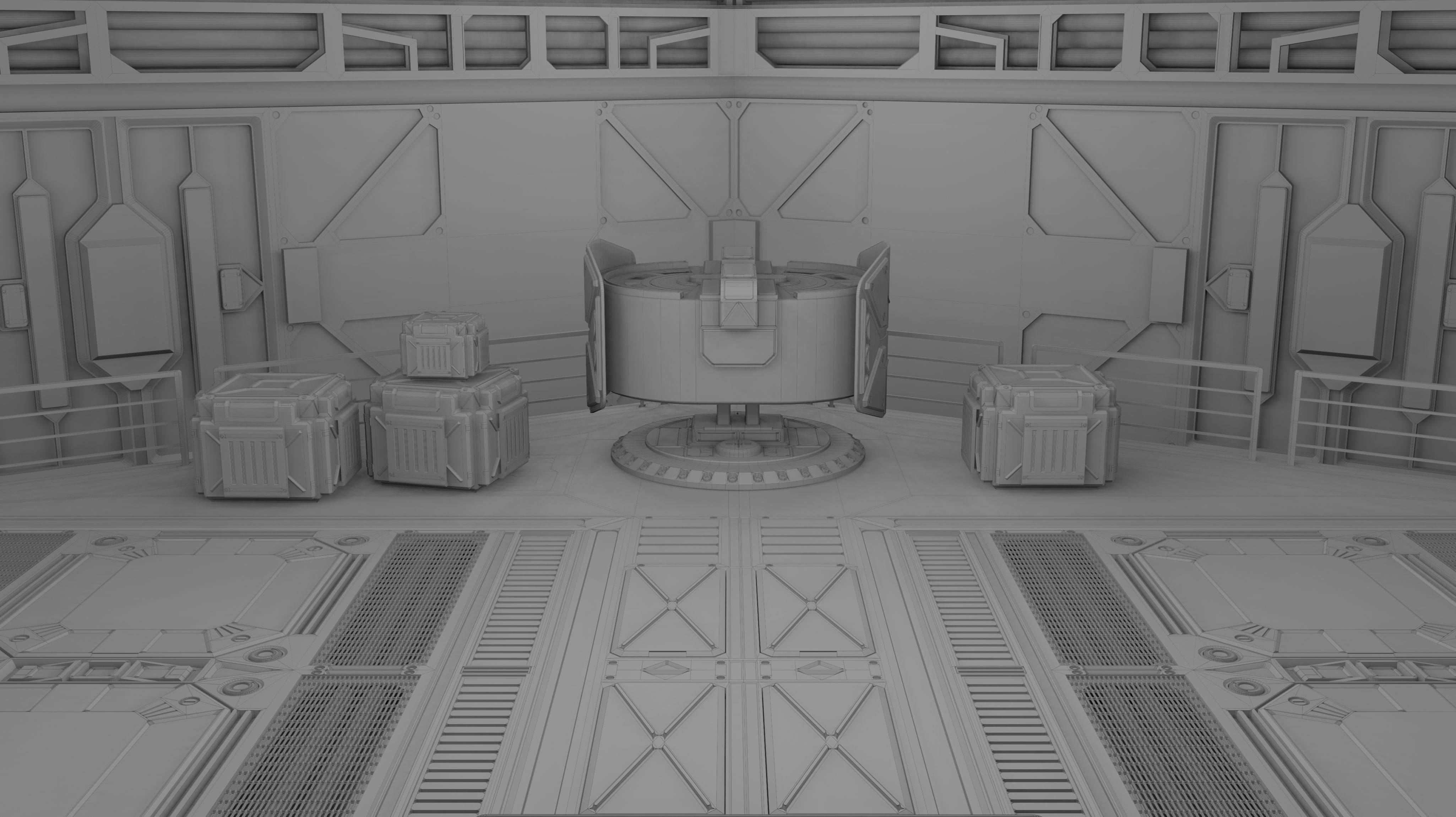 Laboratory control room 3D model | CGTrader