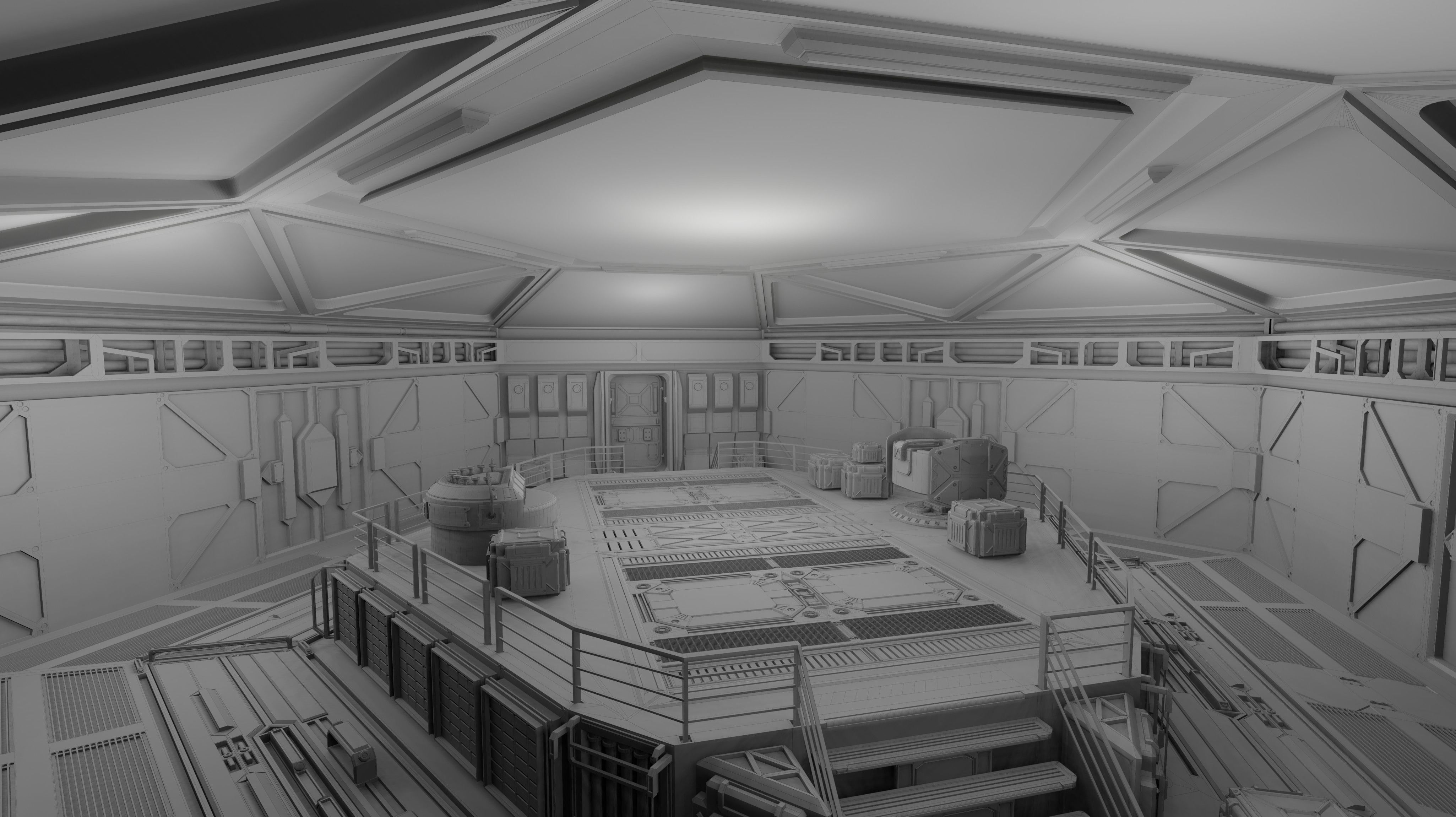 Laboratory control room 3D model | CGTrader