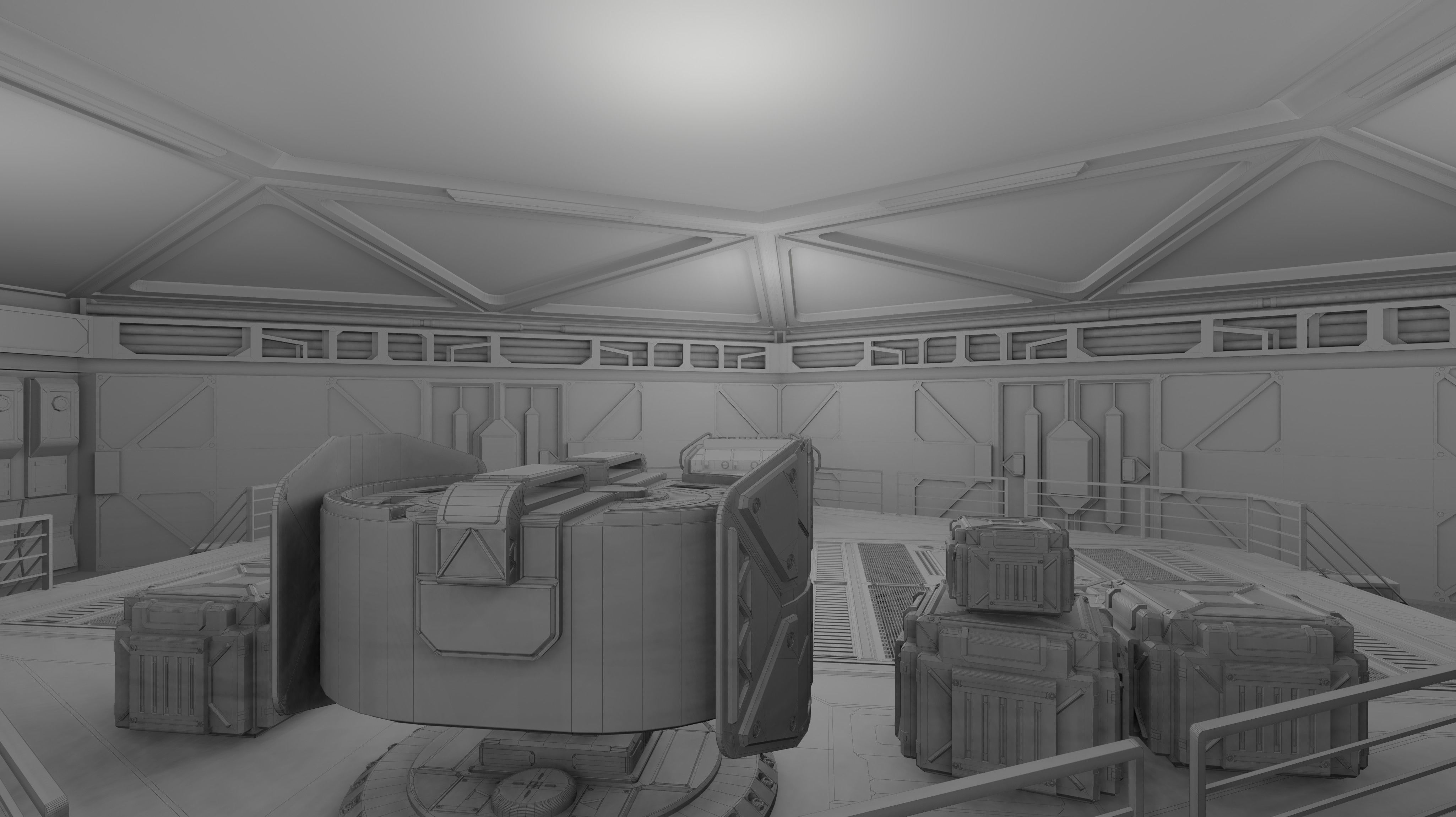 Laboratory control room 3D model | CGTrader