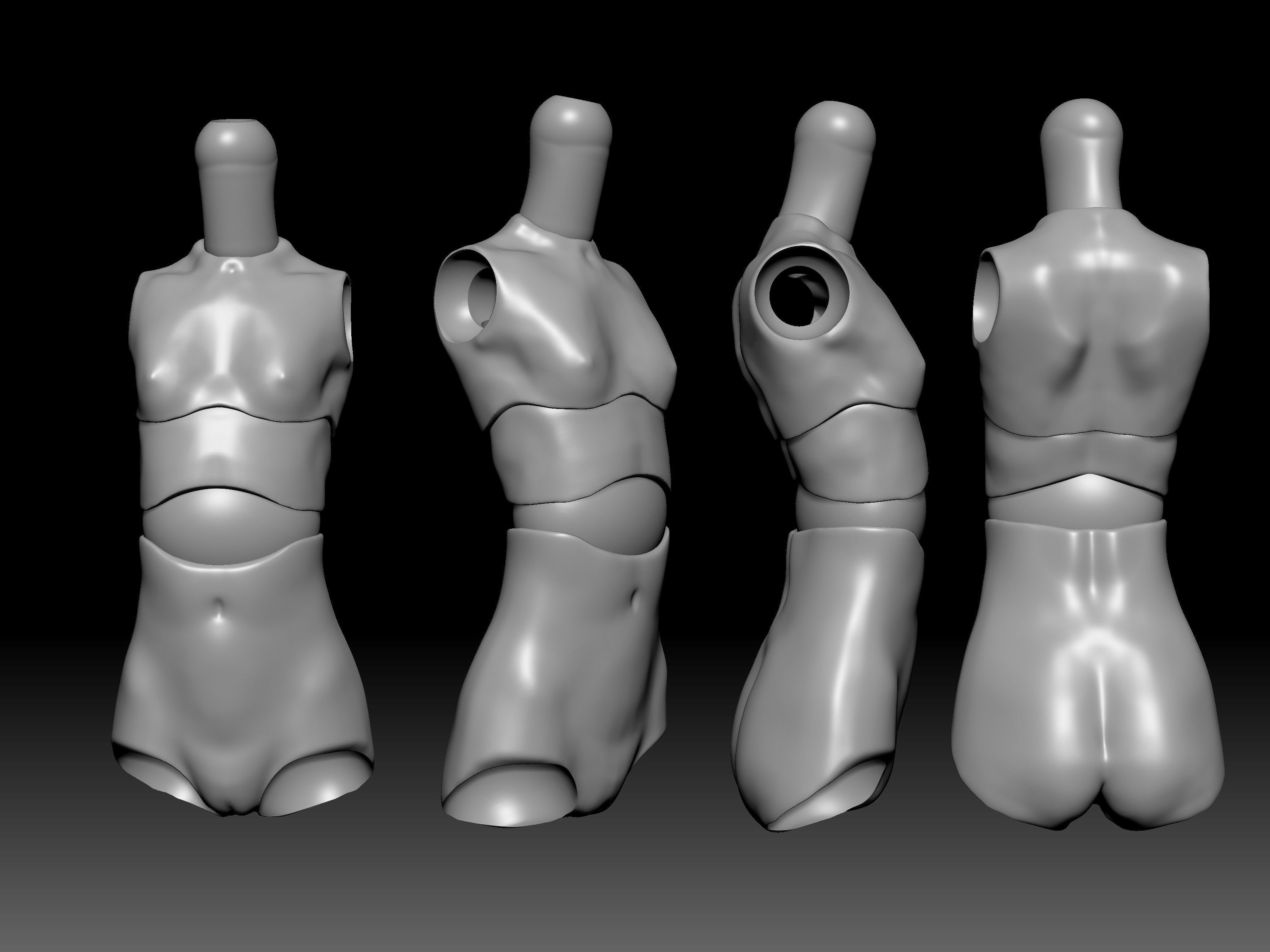 BJD FEMALE MODEL STL BALL JOINTED DOLL 3D model 3D printable | CGTrader