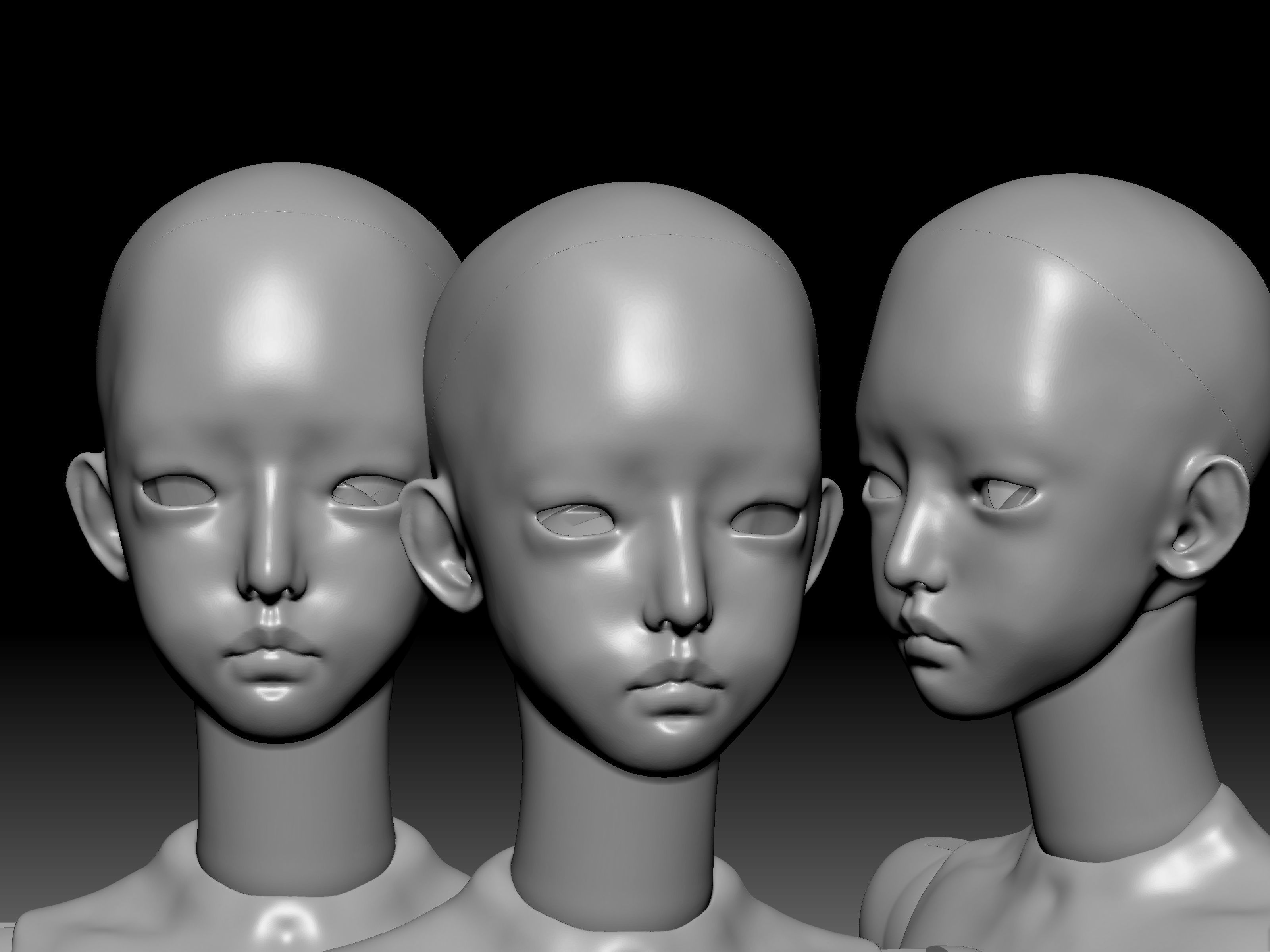 BJD FEMALE MODEL STL BALL JOINTED DOLL 3D model 3D printable | CGTrader