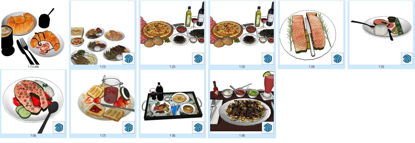 food sketchup file 3D model | CGTrader