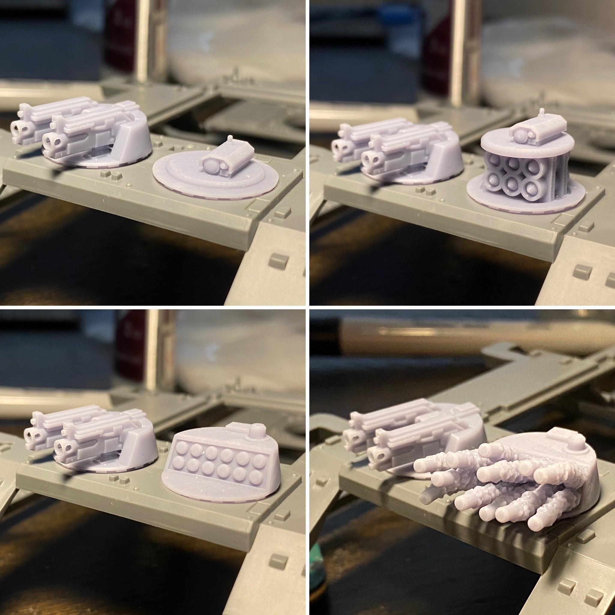 Heresy Transport Weapon Turrets 3D model 3D printable | CGTrader