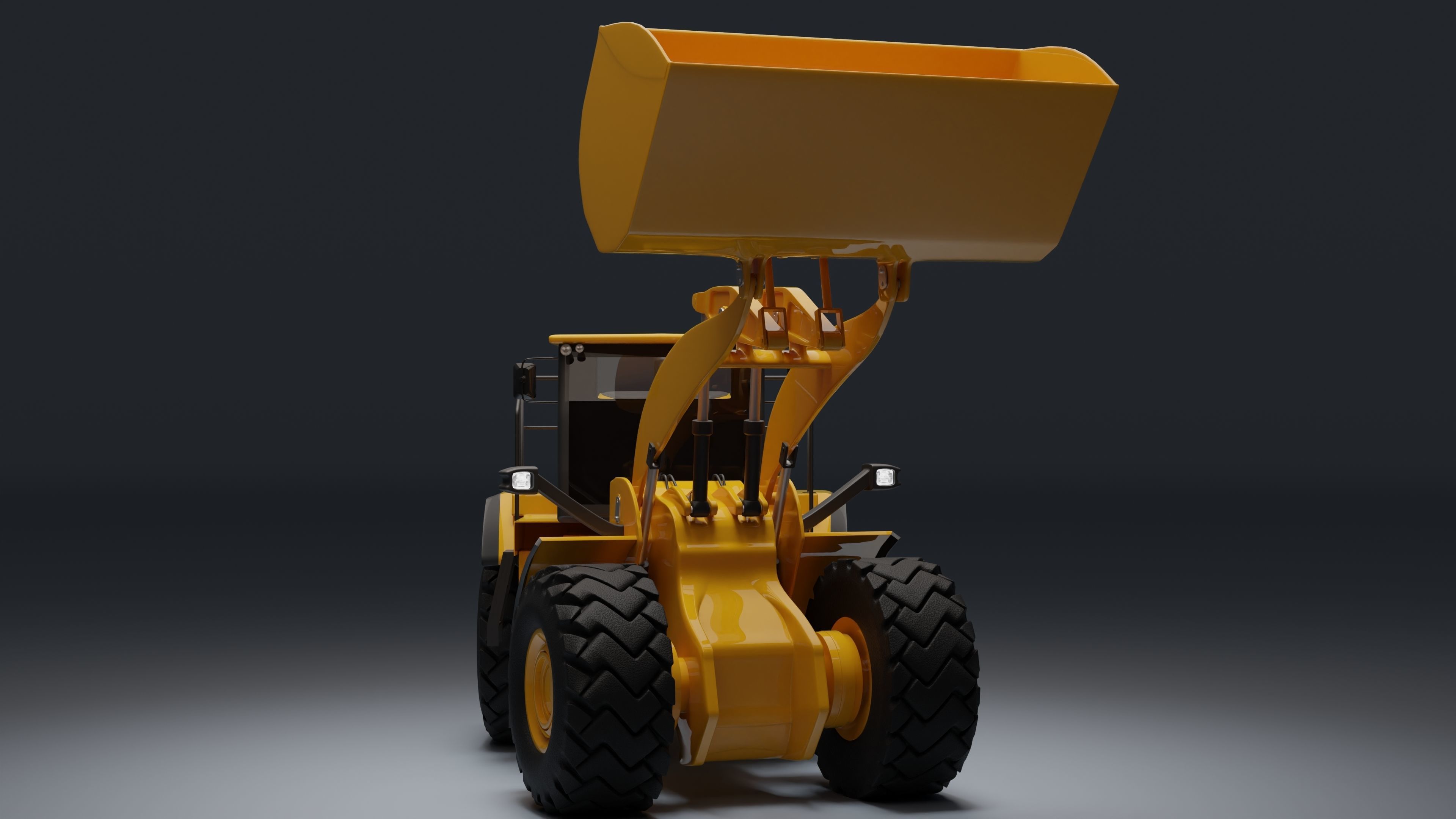 Wheel loader free 3D model | CGTrader