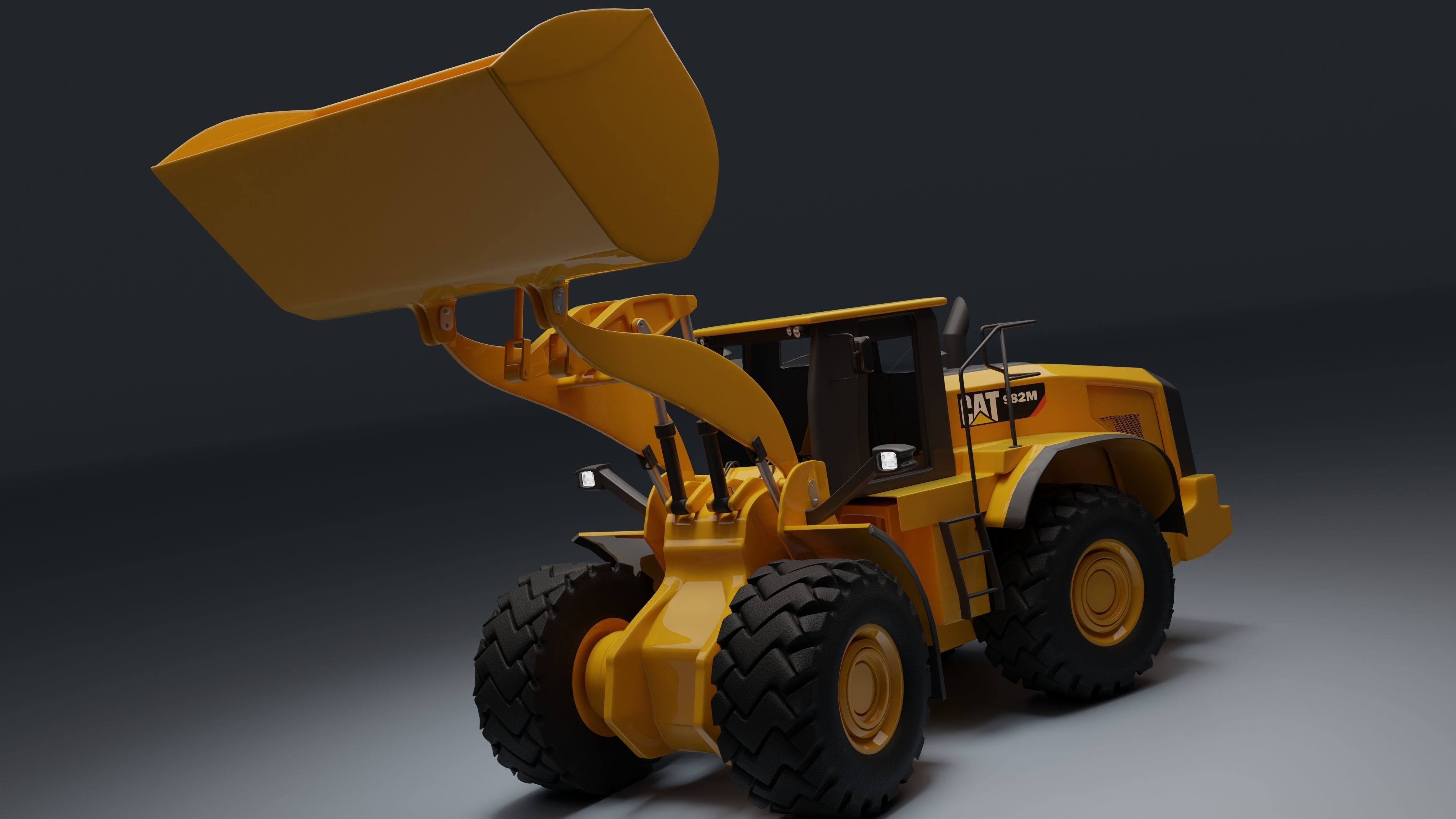 Wheel loader free 3D model | CGTrader
