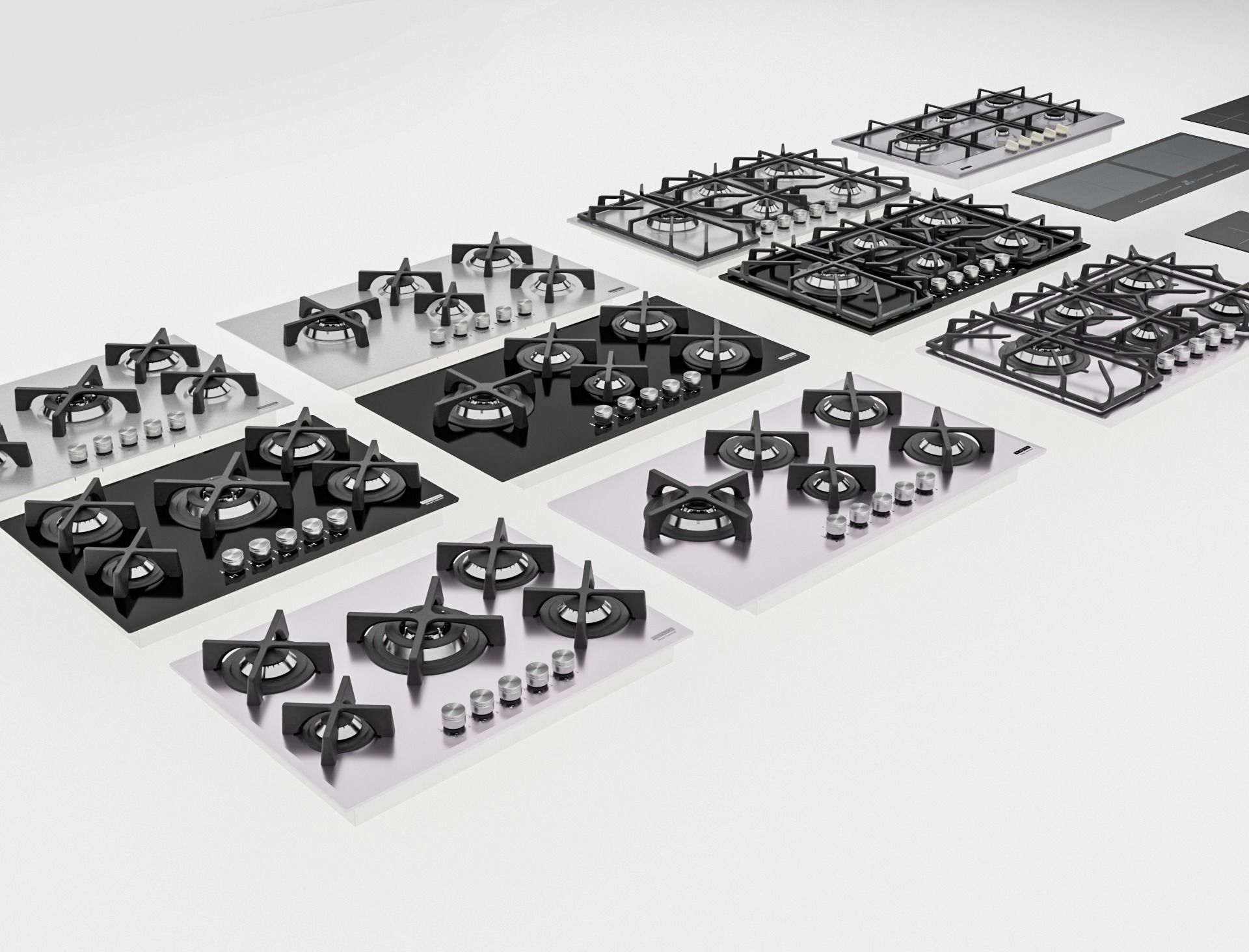 Cooktops for kitchen 3D model | CGTrader