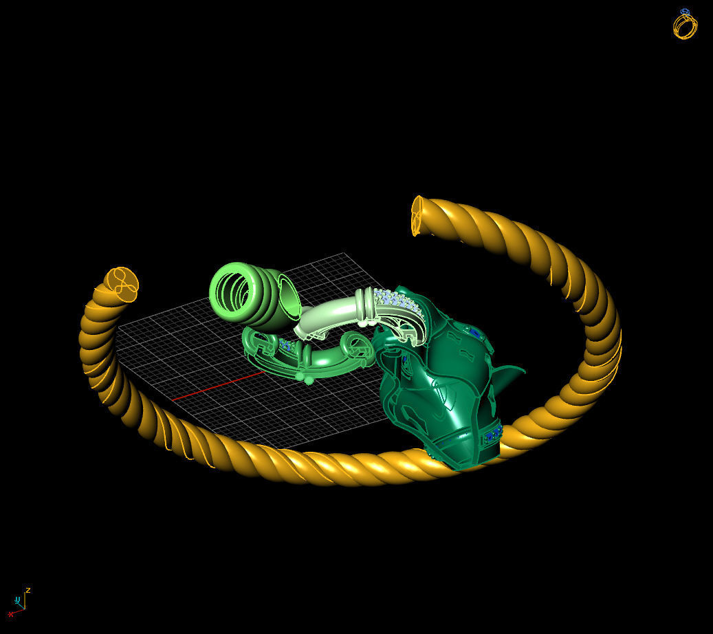 3DM STL Panther Head Diamond Animal Bracelet with Lock System 3D model 3D printable | CGTrader