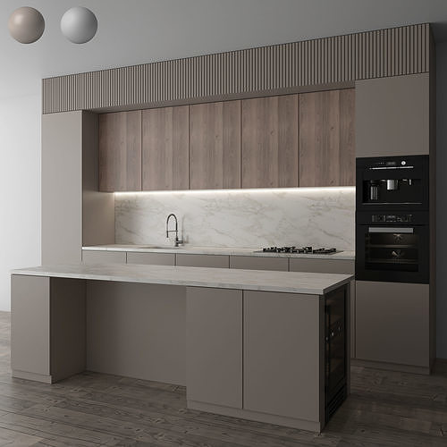 Kitchen Modern 91 - 2 Color 3D model | CGTrader