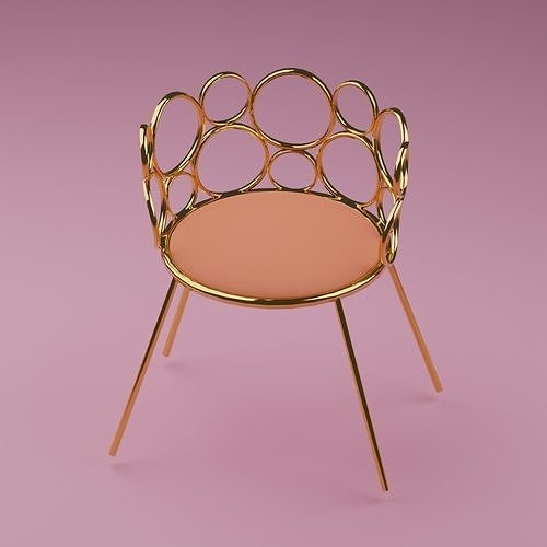 3D model circle chair VR / AR / low-poly | CGTrader