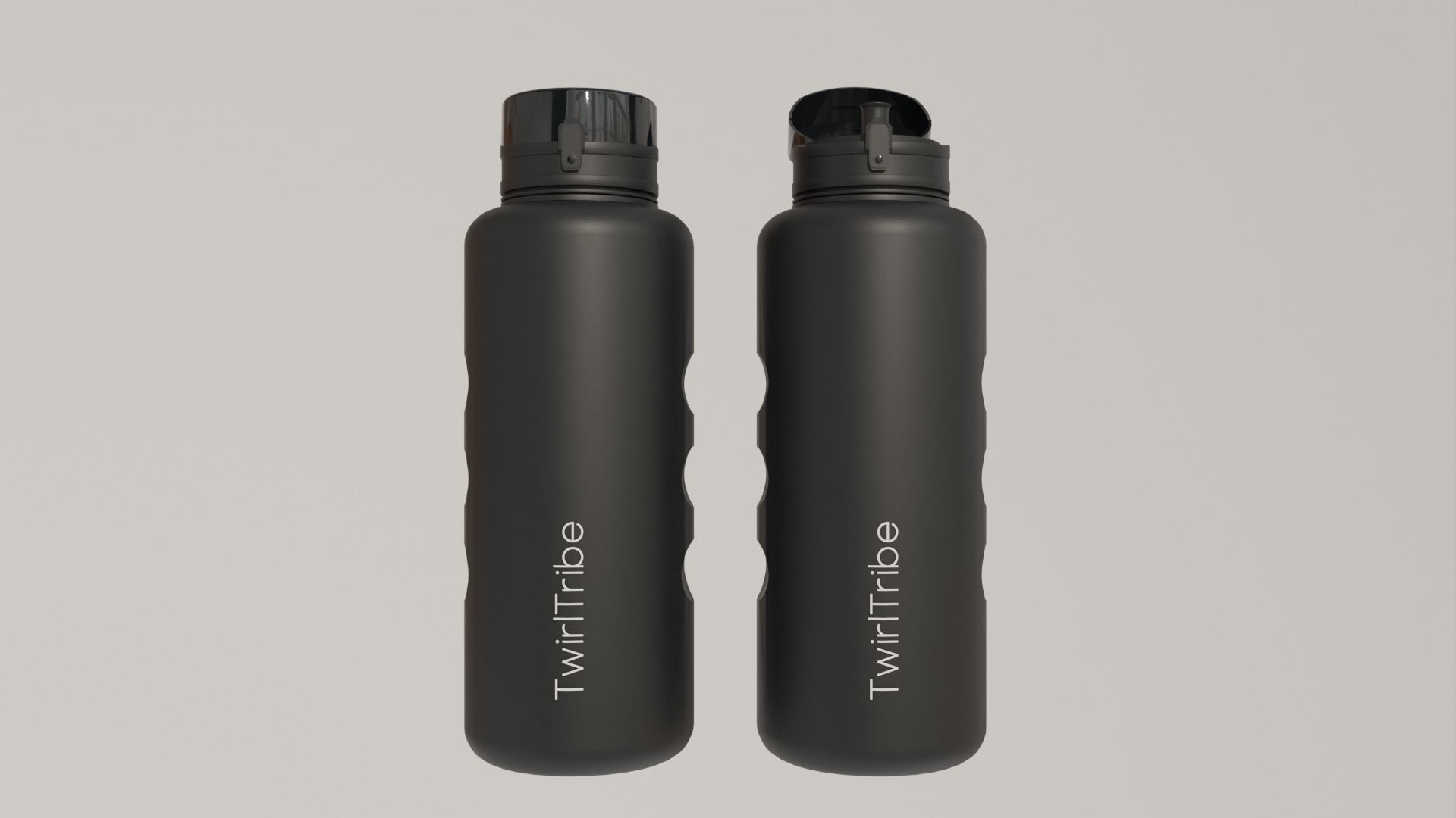 3D model Black Diamond Plastic Water Bottle Minimalistic 3D Asset VR ...