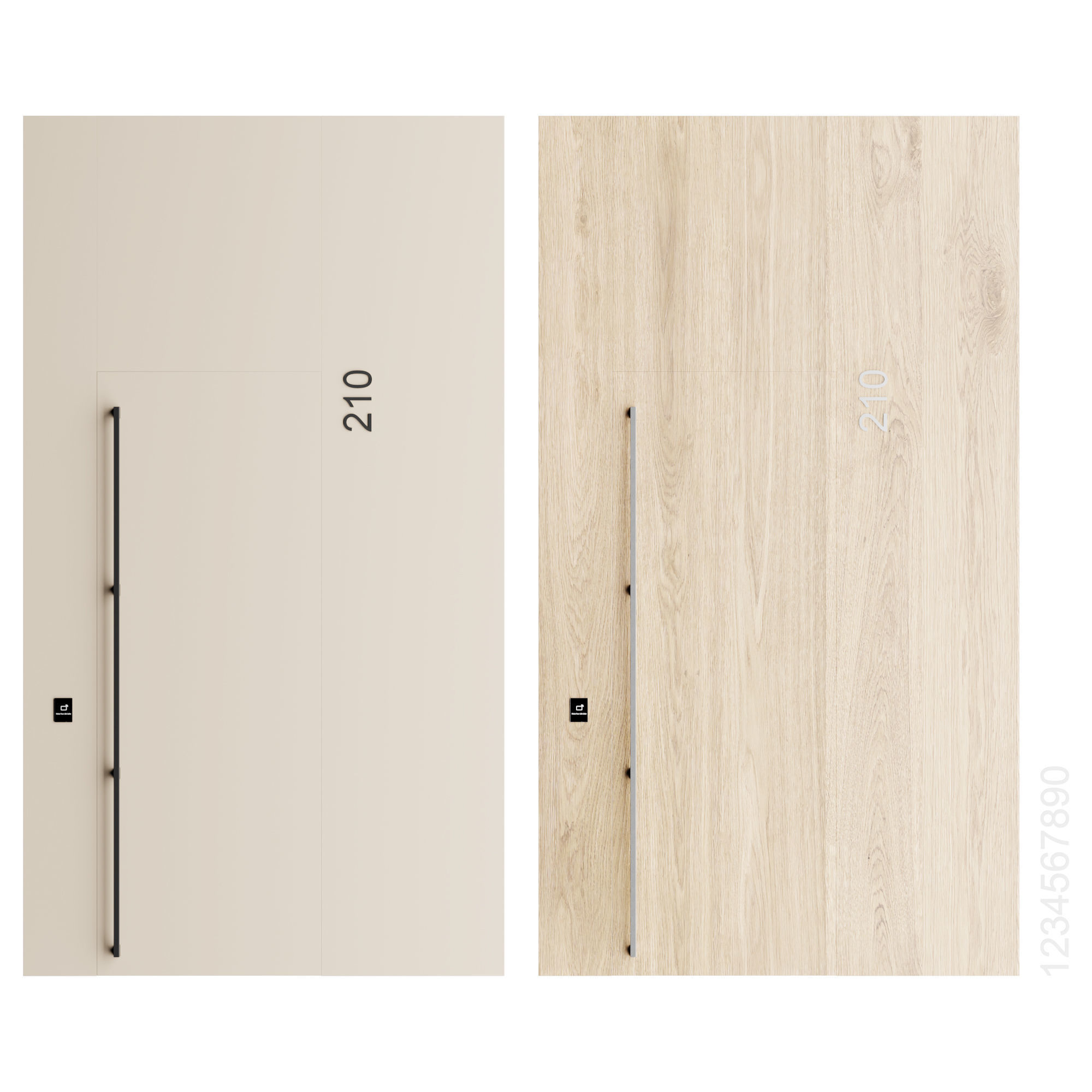 Wall panel with door 014 3D model | CGTrader