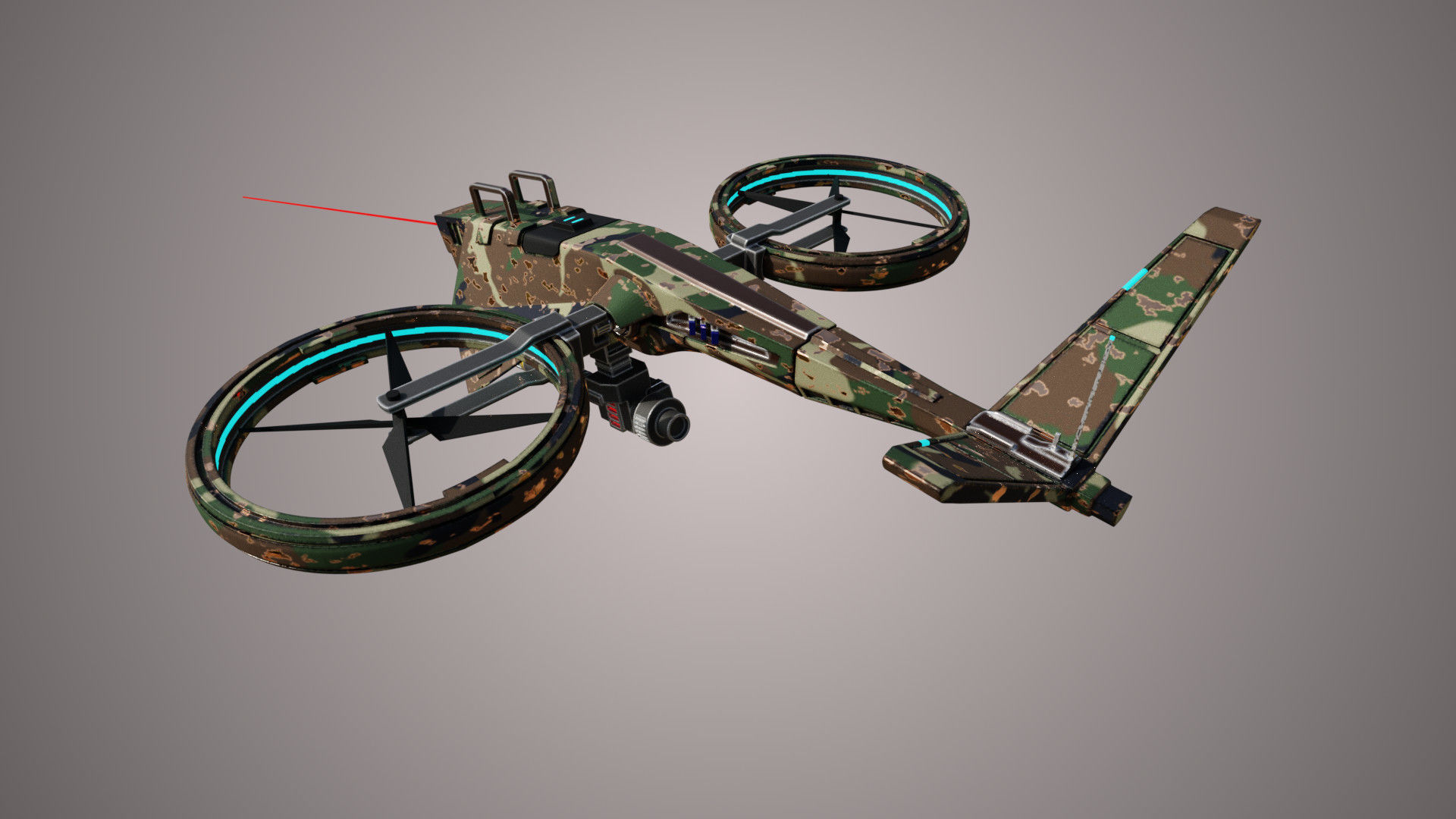 3D model Military Hover Drone VR / AR / low-poly | CGTrader